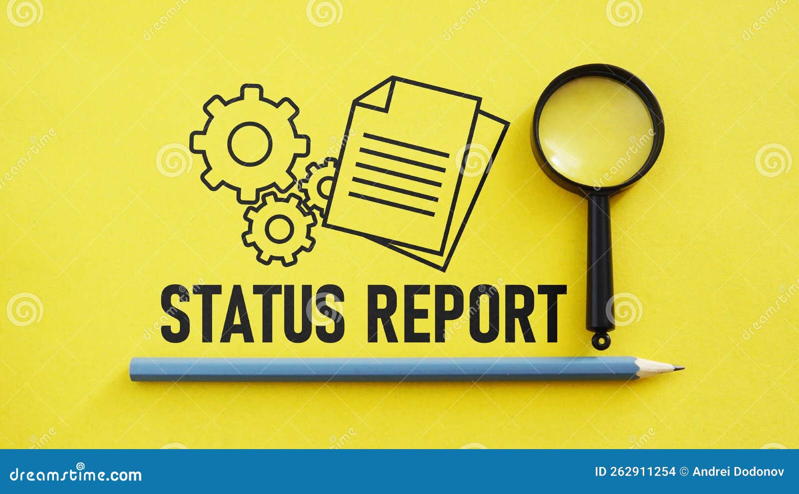 Status Report is Shown Using the Text Stock Photo - Image of score ...
