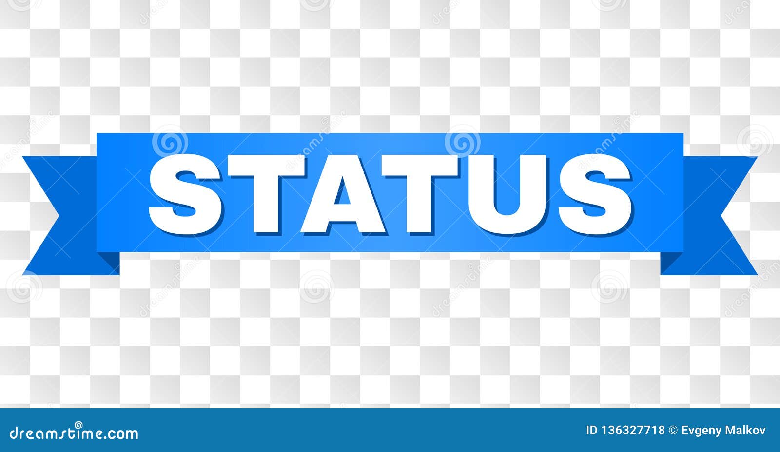 Blue Stripe with STATUS Caption Stock Vector - Illustration of badge ...