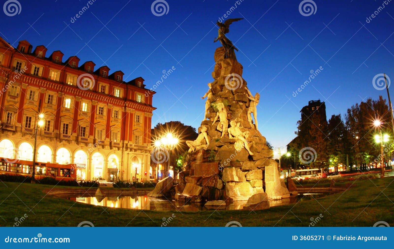 Statuto Square in Turin, Italy Stock Image - Image of italian, artistic ...