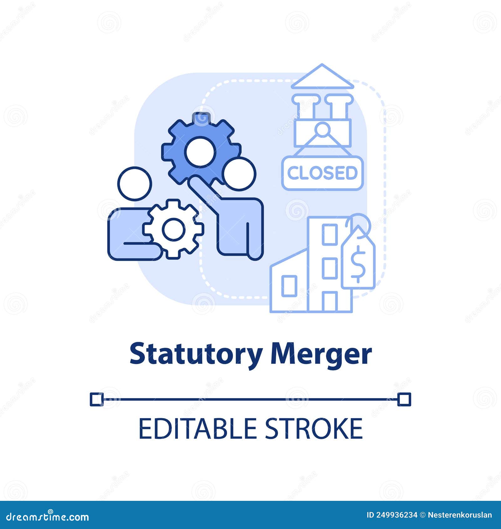 Statutory Merger Light Blue Concept Icon Vector Illustration ... Statutory Merger Light Blue Concept Icon Vector Illustration ...