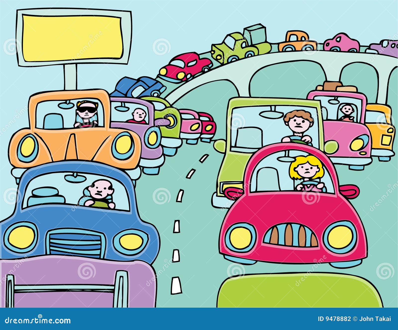Stau vektor abbildung. Illustration von auto, datenbahn - 9478882