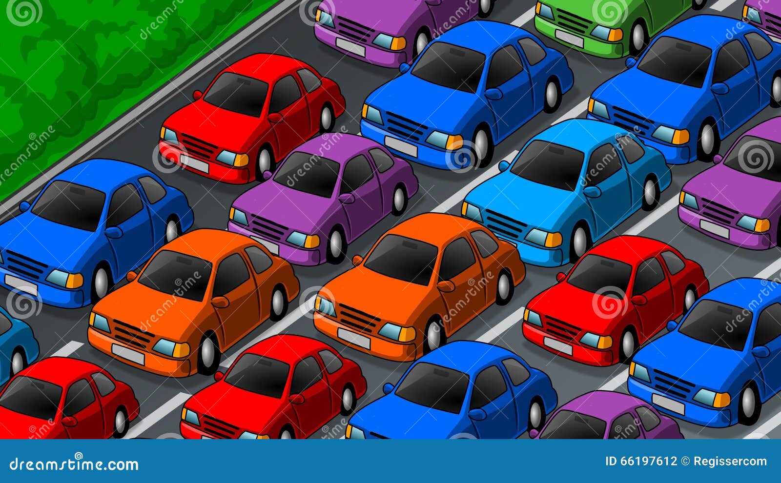 Stau auf der Autobahn stock abbildung. Illustration von bevölkerung ...