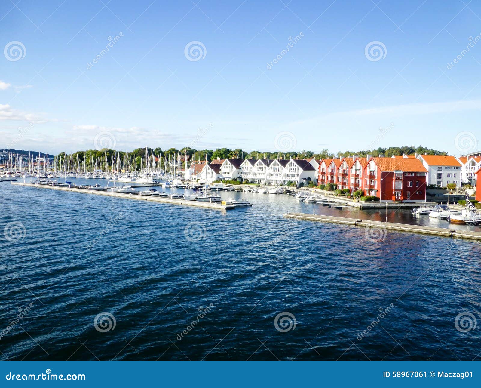 Stavanger Grasholmen Summer Harbor Boat Panorama Stock Image - Image of ...