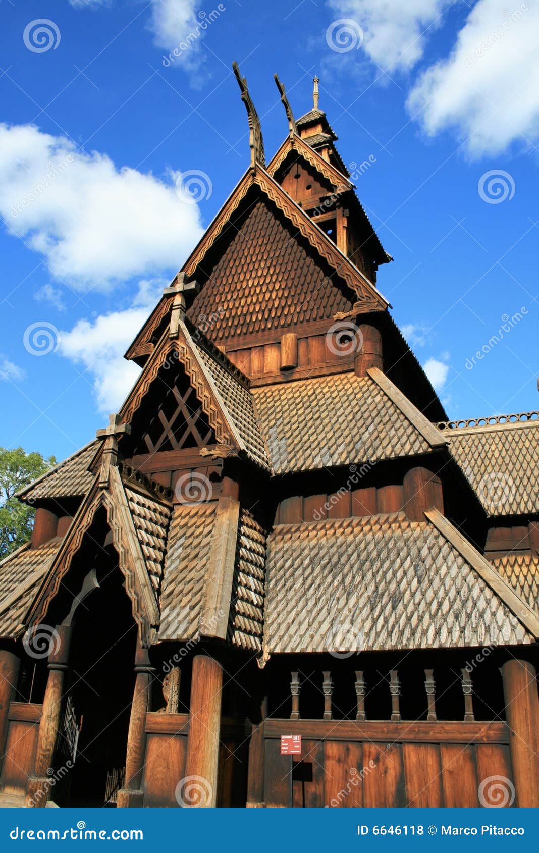 Stave church stock photo. Image of building, norway, stave - 6646118