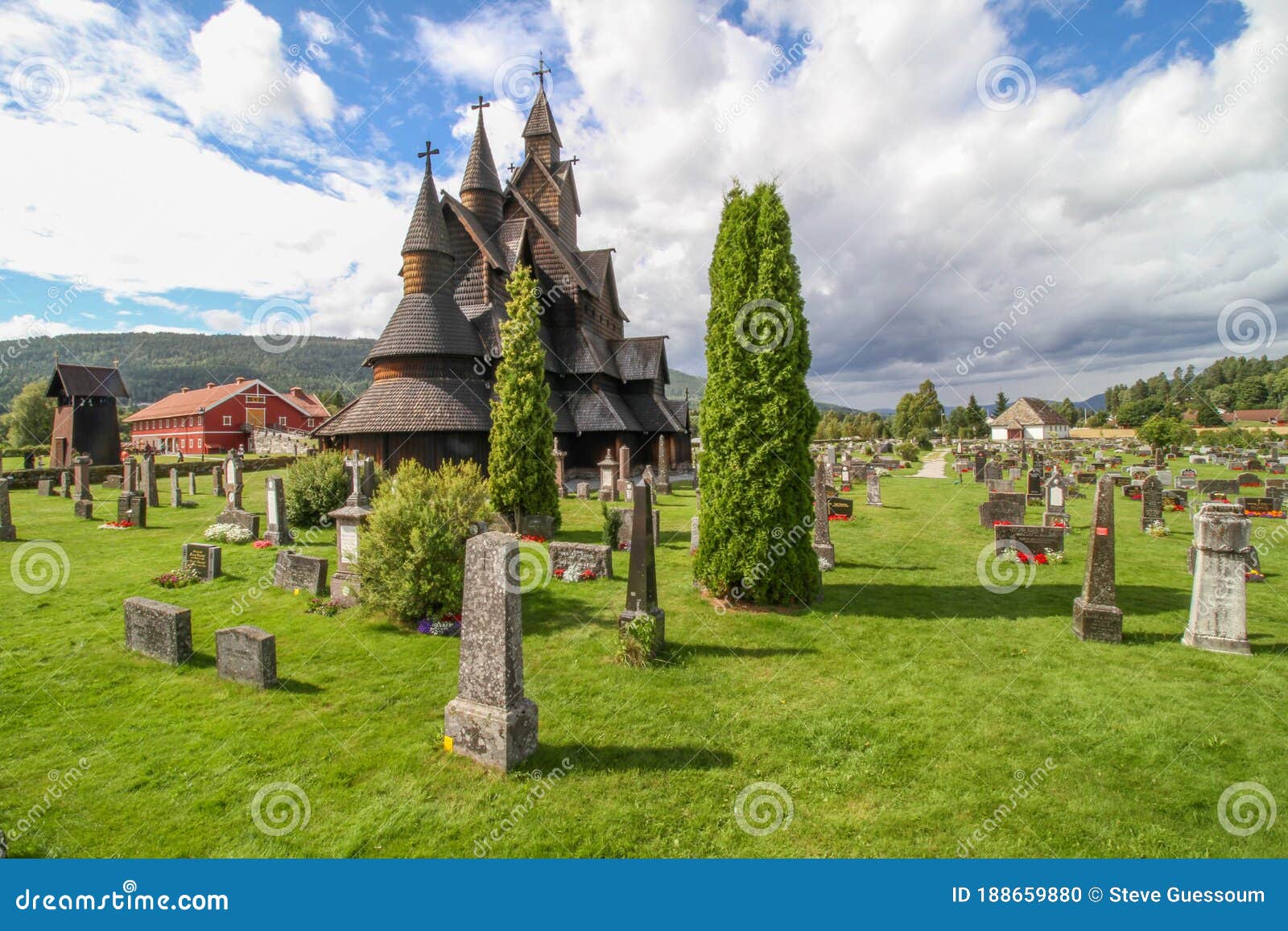 Stavekirke Heddal Notodden Norway Stock Photo - Image of garden ...