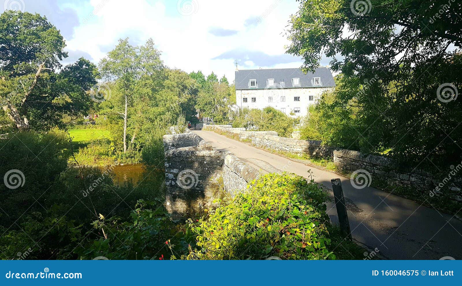 Staverton Bridge between Dartington , Devon Stock Image - Image of ...