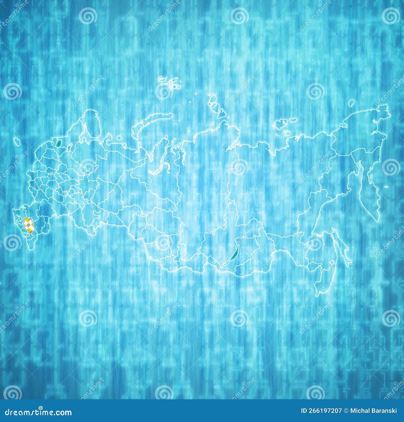 Stavropol Krai on Administration Map of Russia Stock Illustration ...