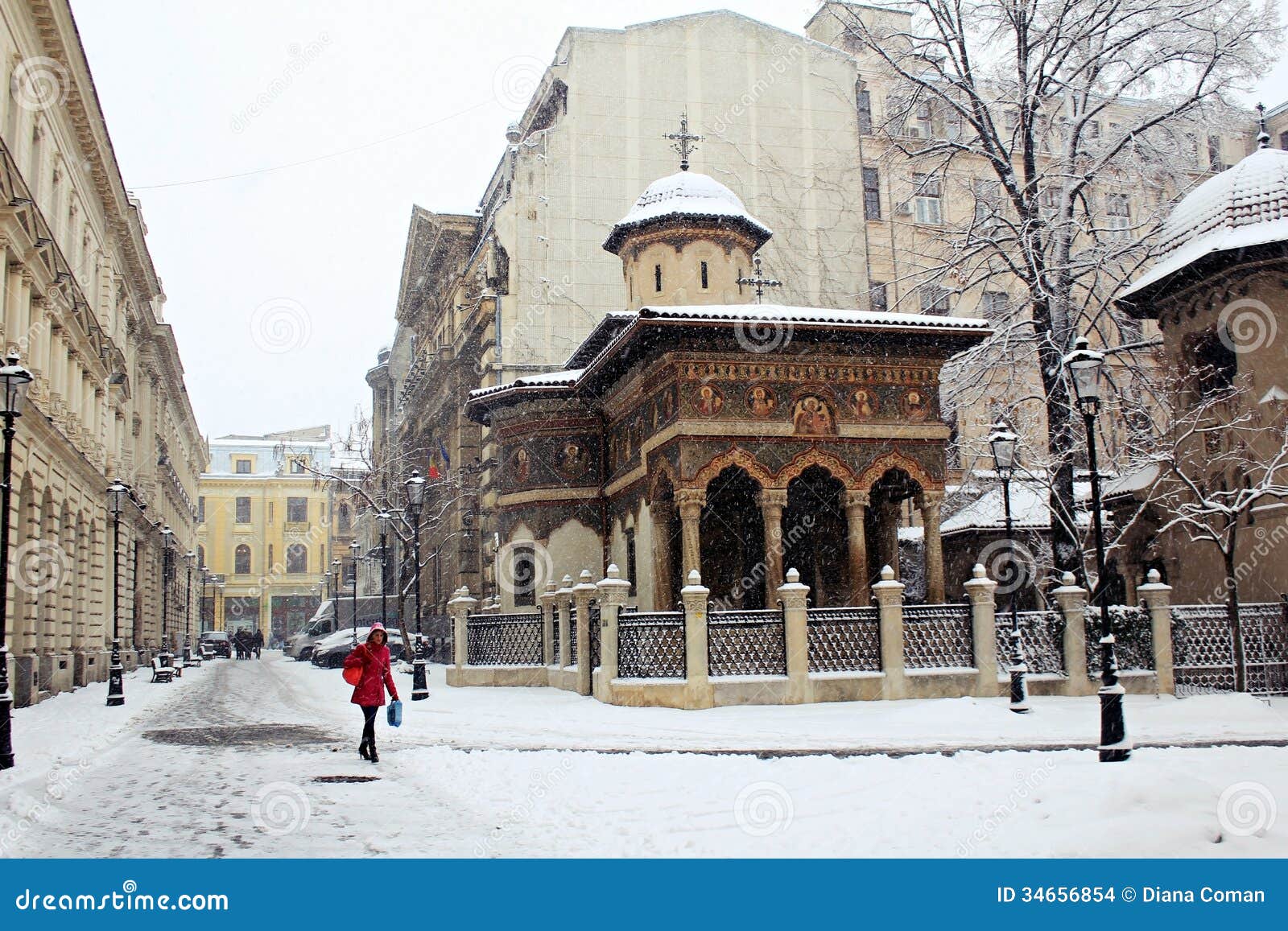 Stavropoleus Church, Bucharest Editorial Stock Image - Image of ...