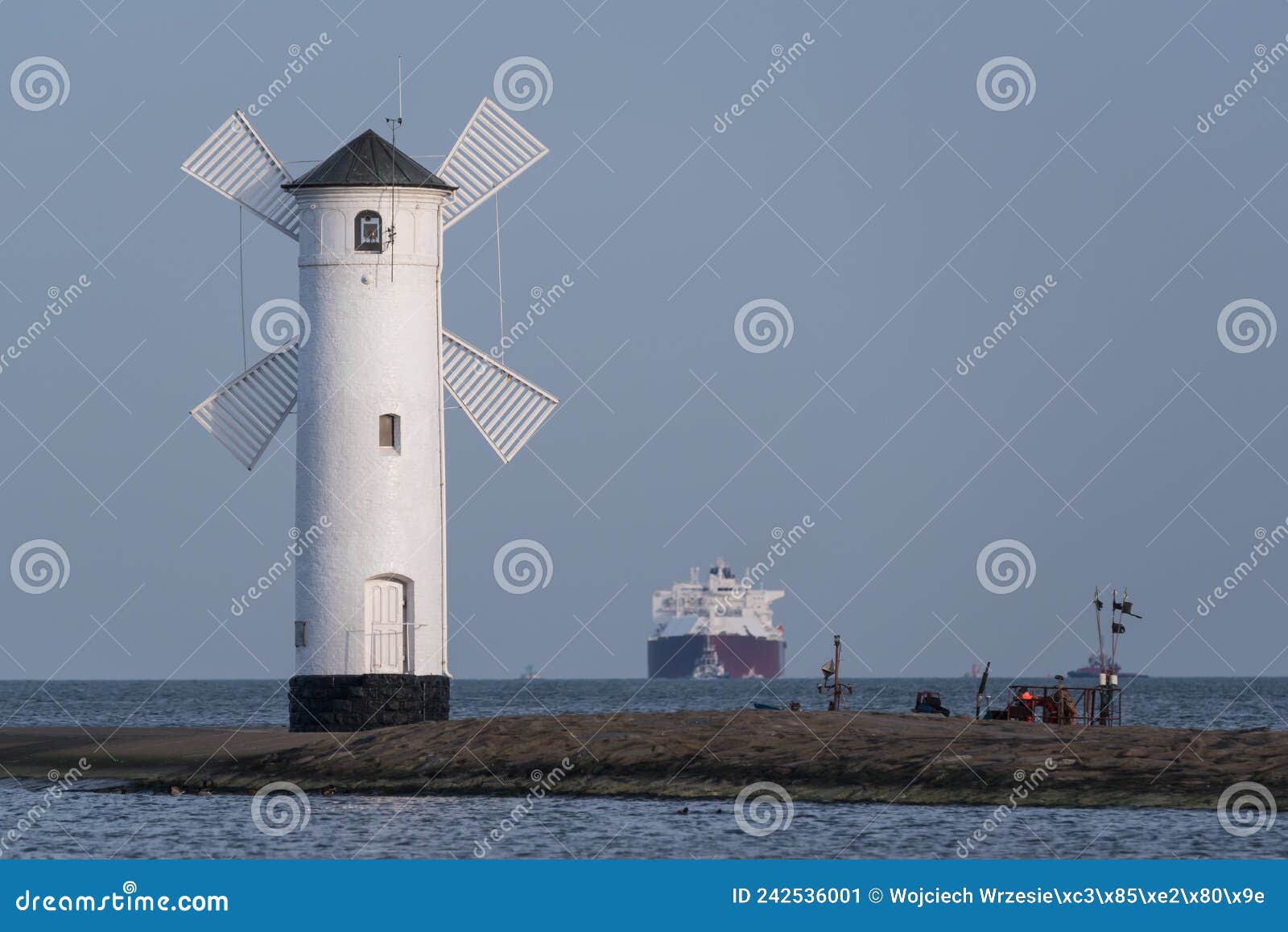 NAVIGATION SIGN and LNG TANKER Stock Image - Image of poland ...