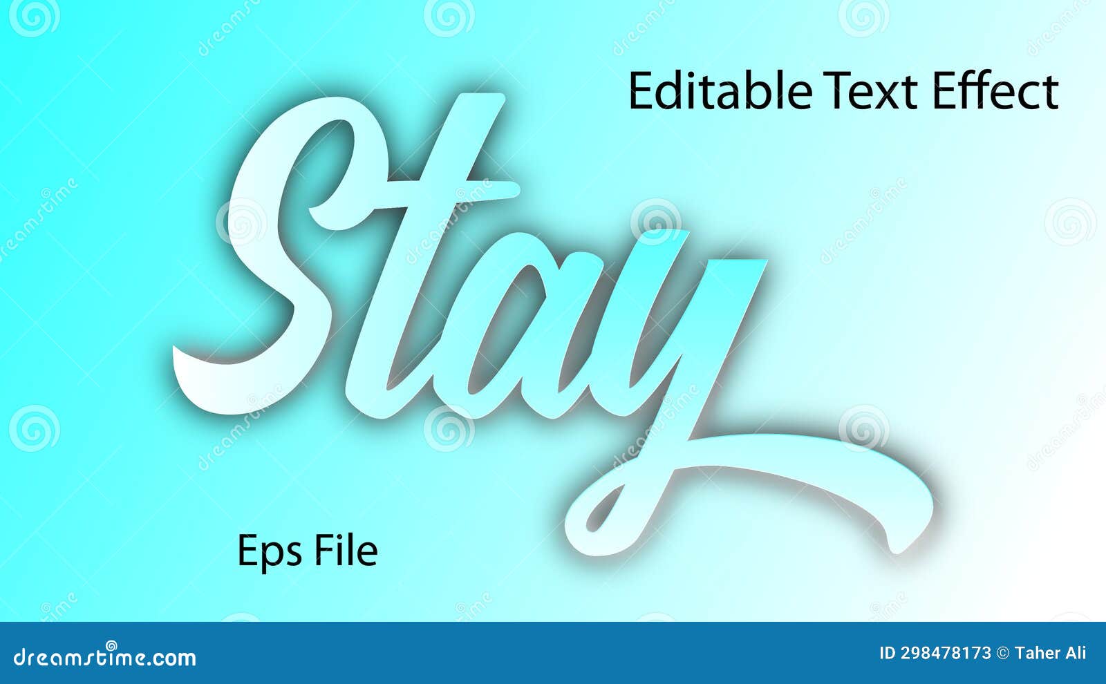 Stay Text Effect Eps File Digital Download Stock Illustration ...