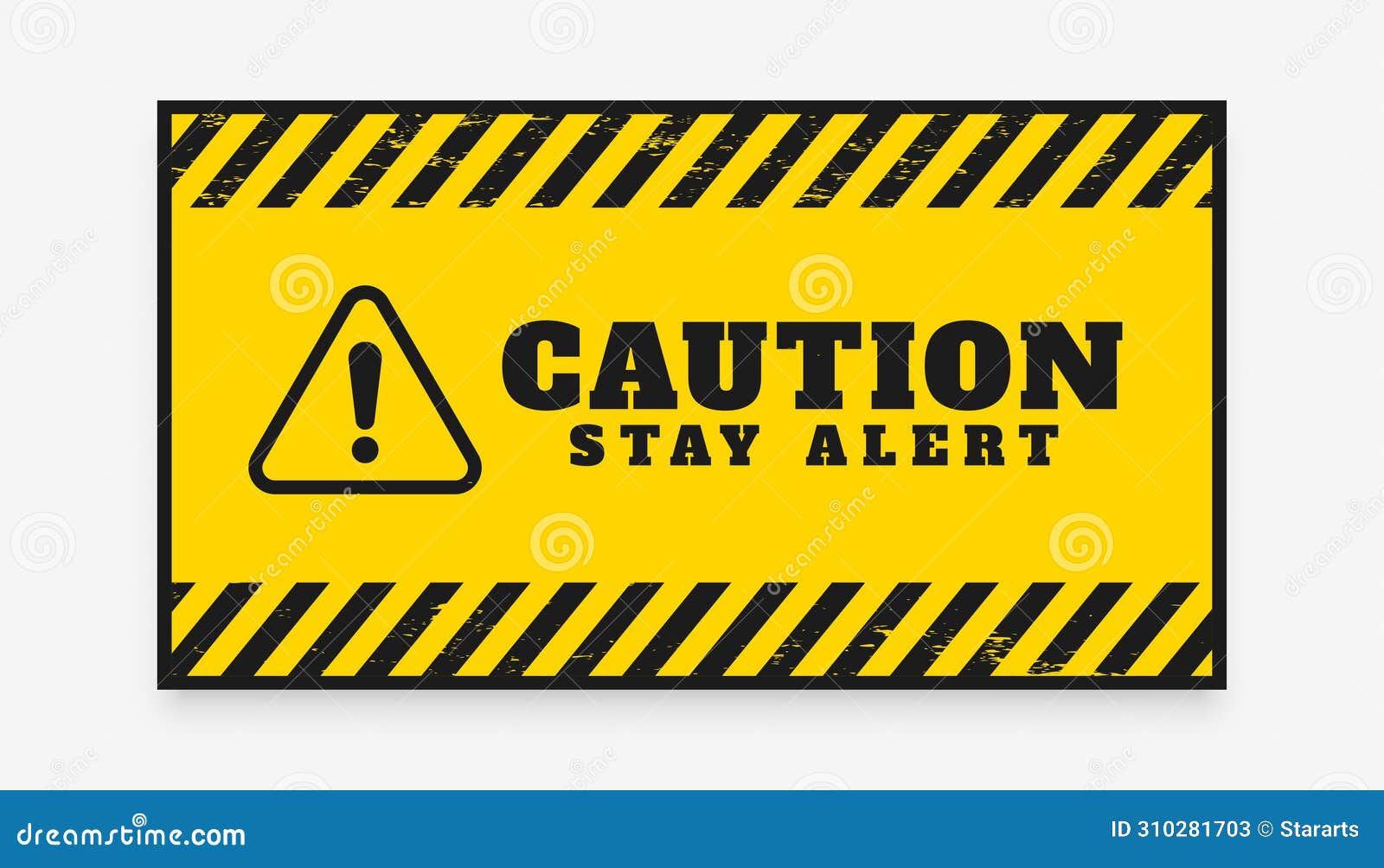 Stay Alert Caution Background for Security and Safety Stock Vector ...