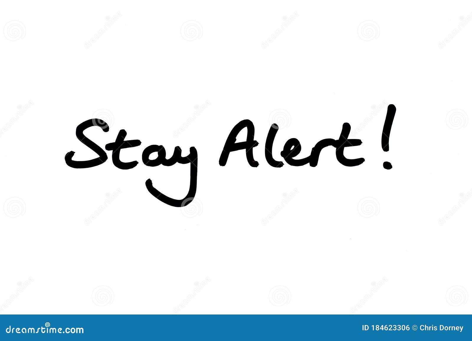 Stay Alert stock illustration. Illustration of precautionary - 184623306