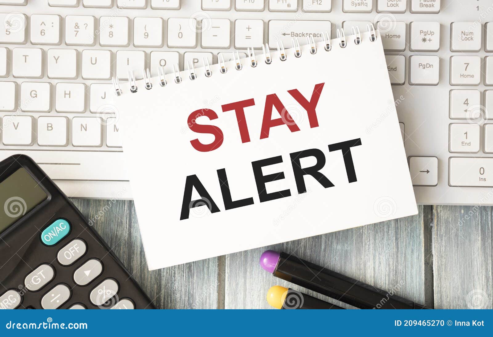 Stay Alert Text Concept Write Stock Photo - Image of hazard, vigilant ...