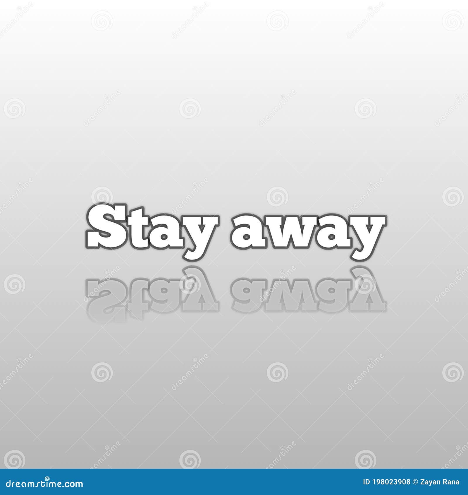 Stay Away Written in English Language Image Stock Illustration ...