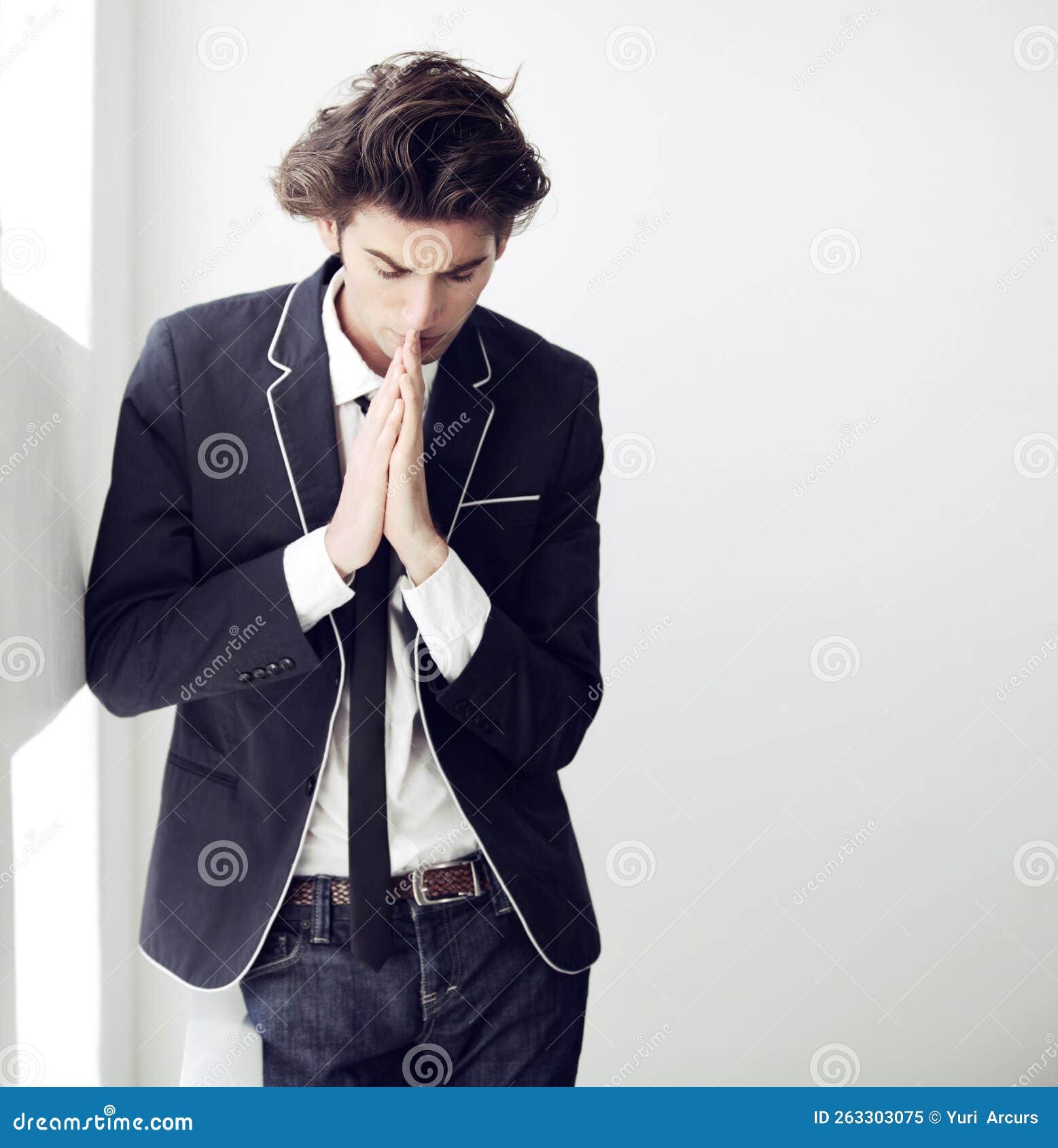 Stay Calm, Its only a Meeting...a Young Man Composing Himself before ...