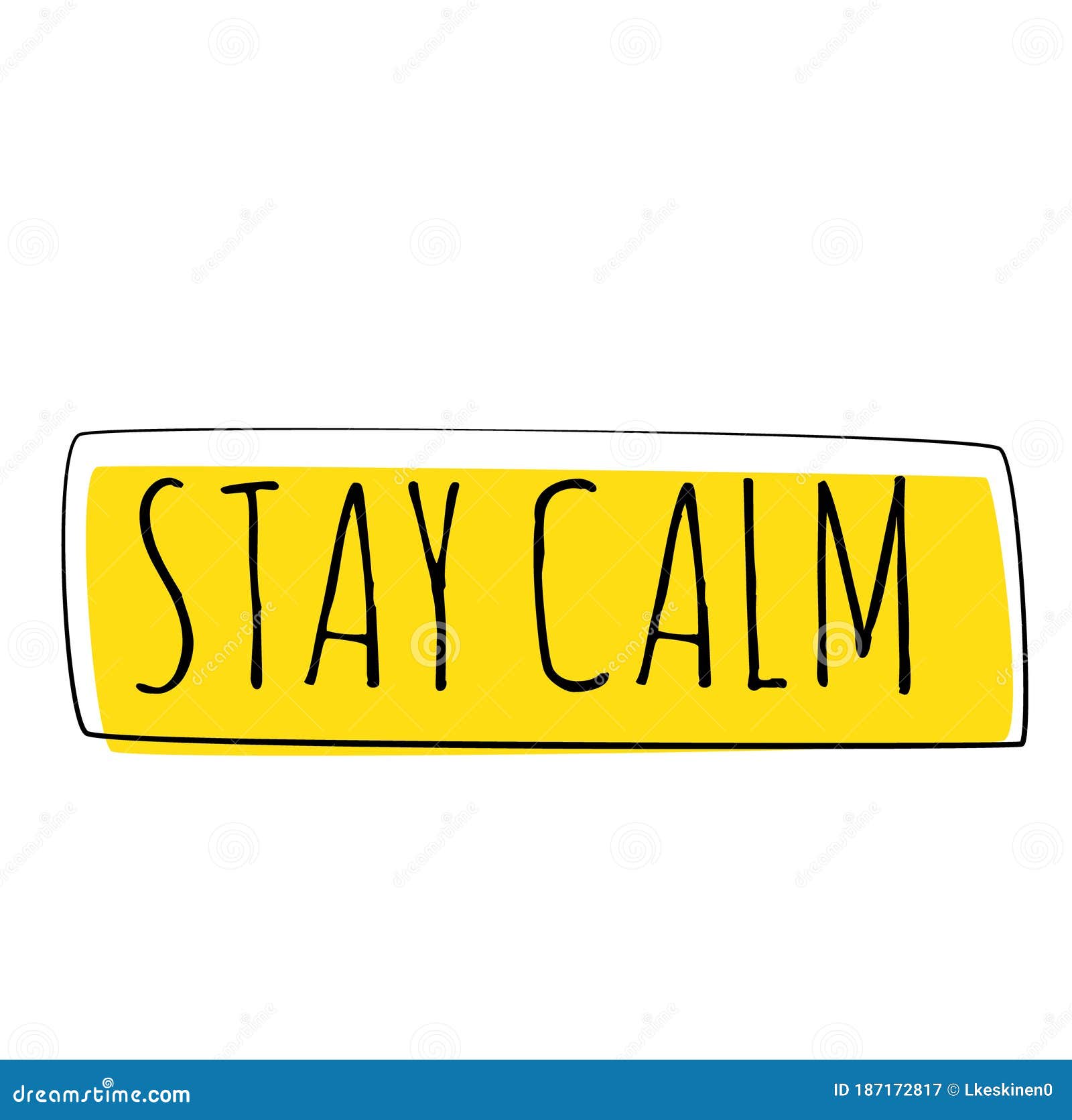 STAY CALM Sign on White Background Stock Illustration - Illustration of ...