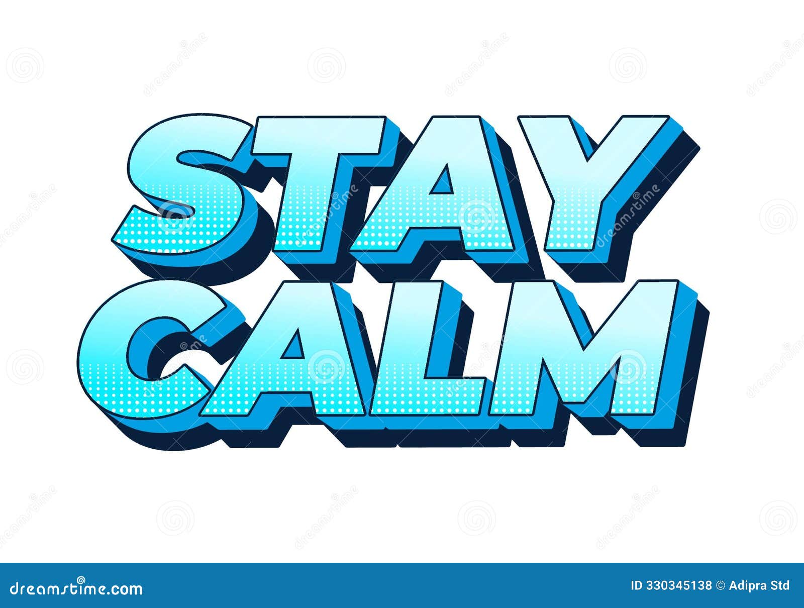 Stay Calm. Text Effect in 3D Style with Good Colors Stock Illustration ...