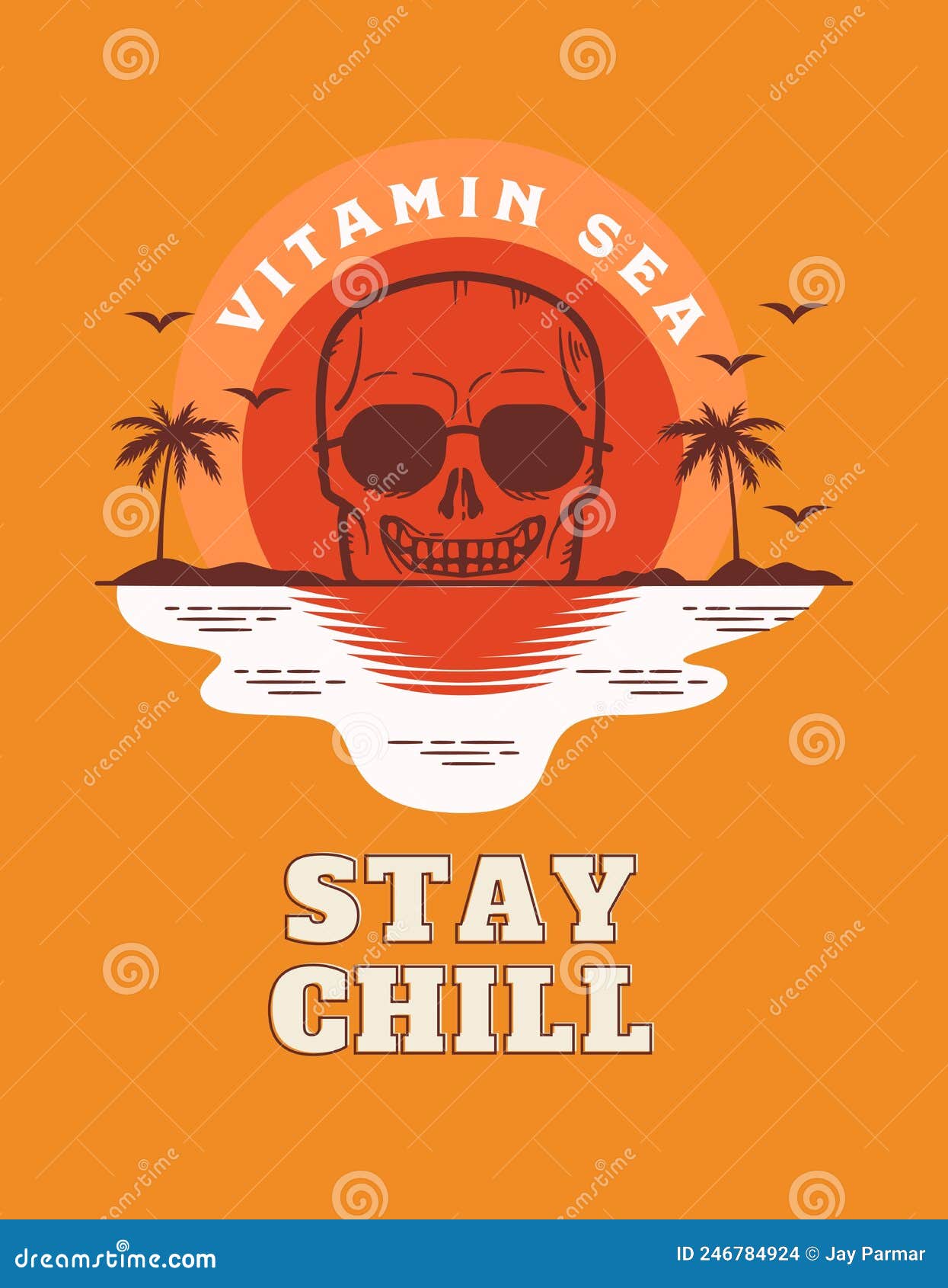 Stay Chill T-Shirt stock illustration. Illustration of brand - 246784924