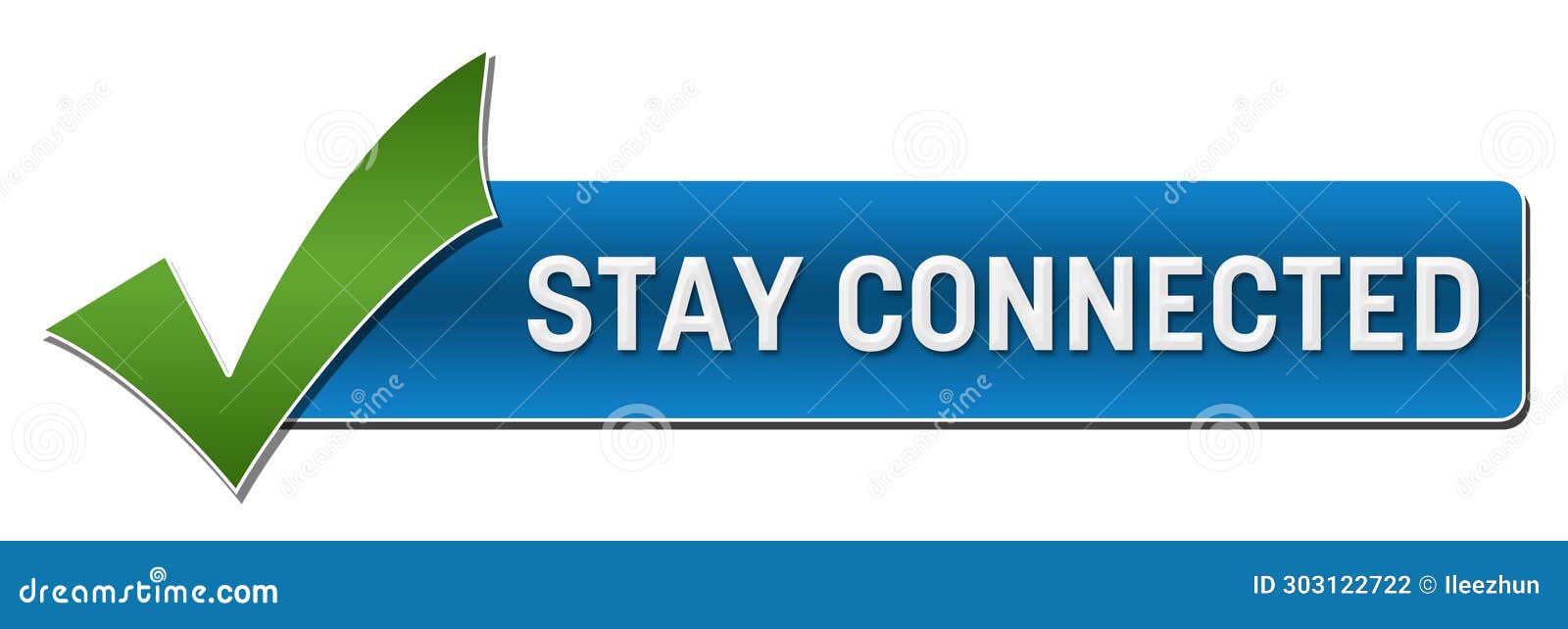 Stay Connected Green Tick Mark Stock Illustration - Illustration of ...