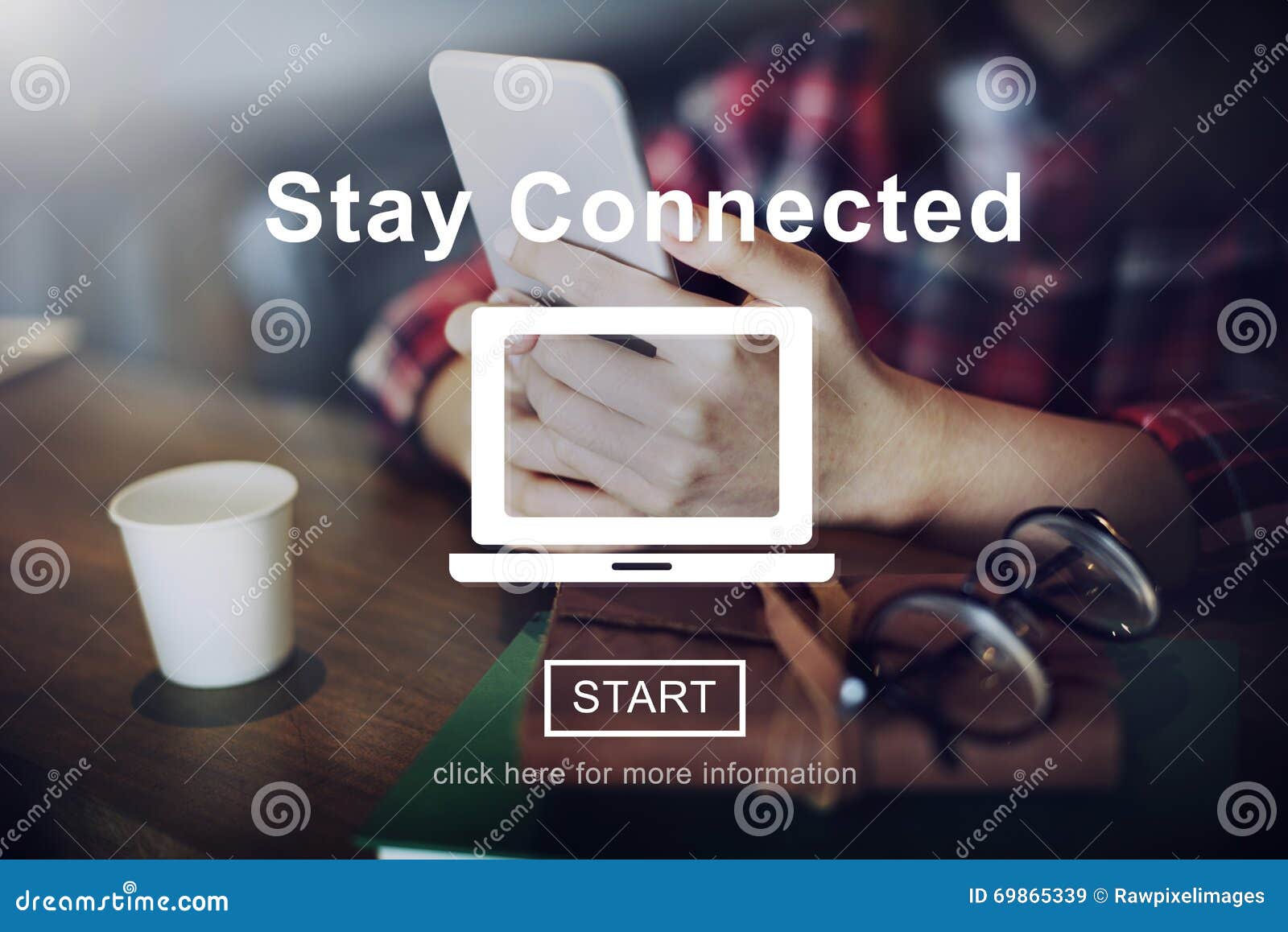 Stay Connected Interact Network Sharing Social Concept Stock Image ...