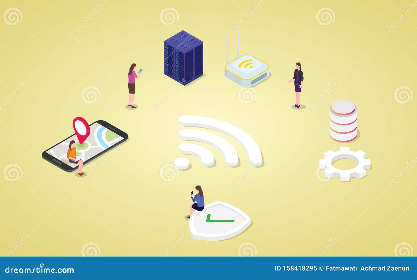 Stay Connected on Internet Technology Wifi with People Connecting To ...