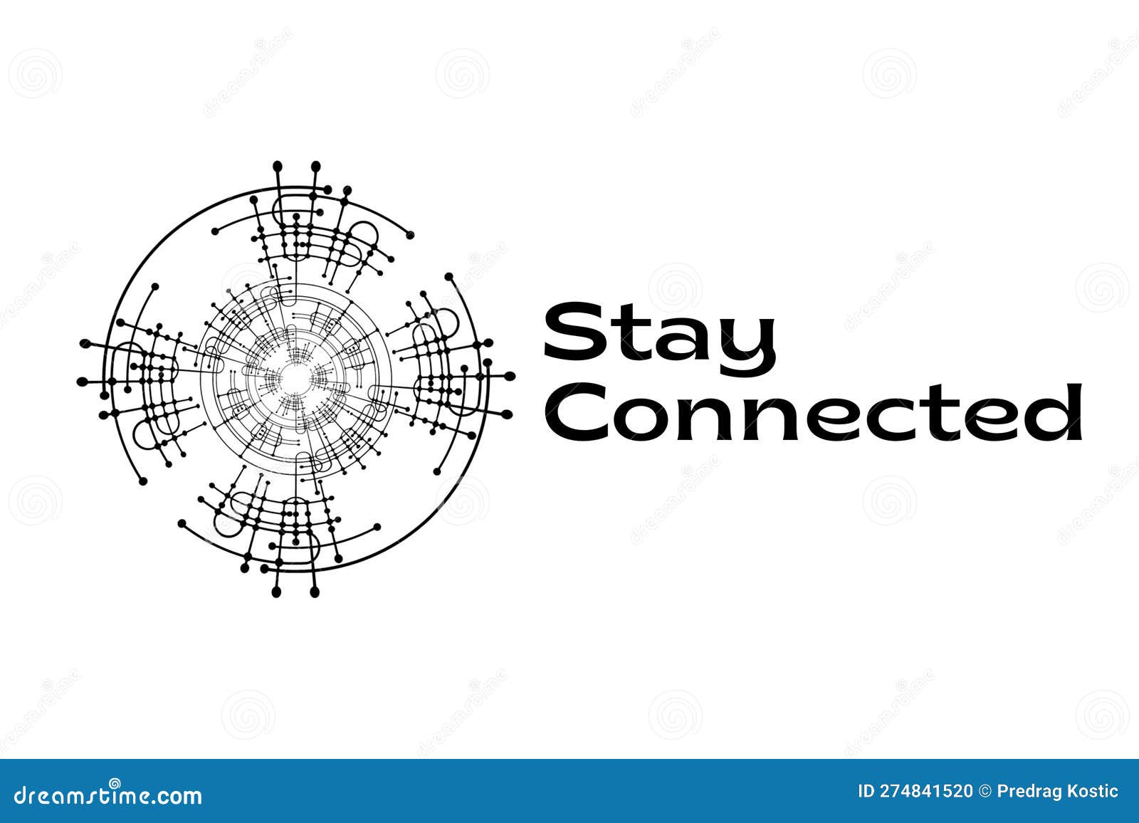 Stay connected logo stock illustration. Illustration of presentation ...