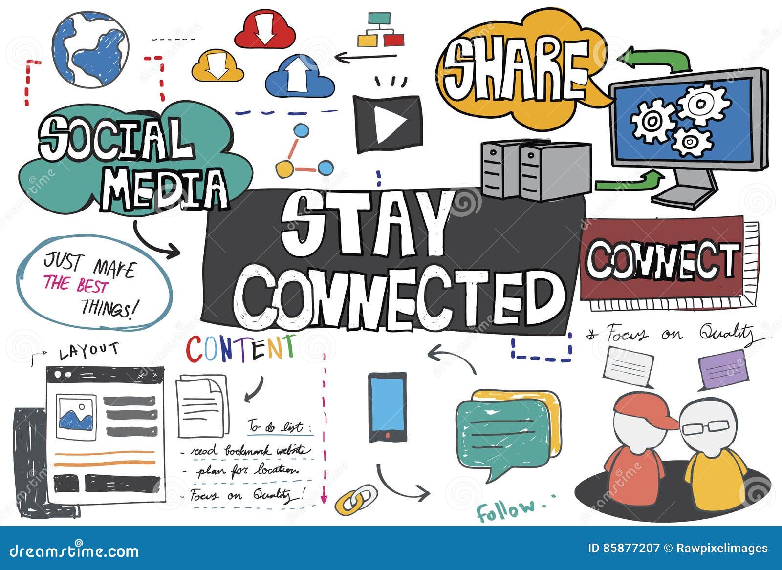 Stay Connected Network Online Technology Concept Stock Image - Image of ...