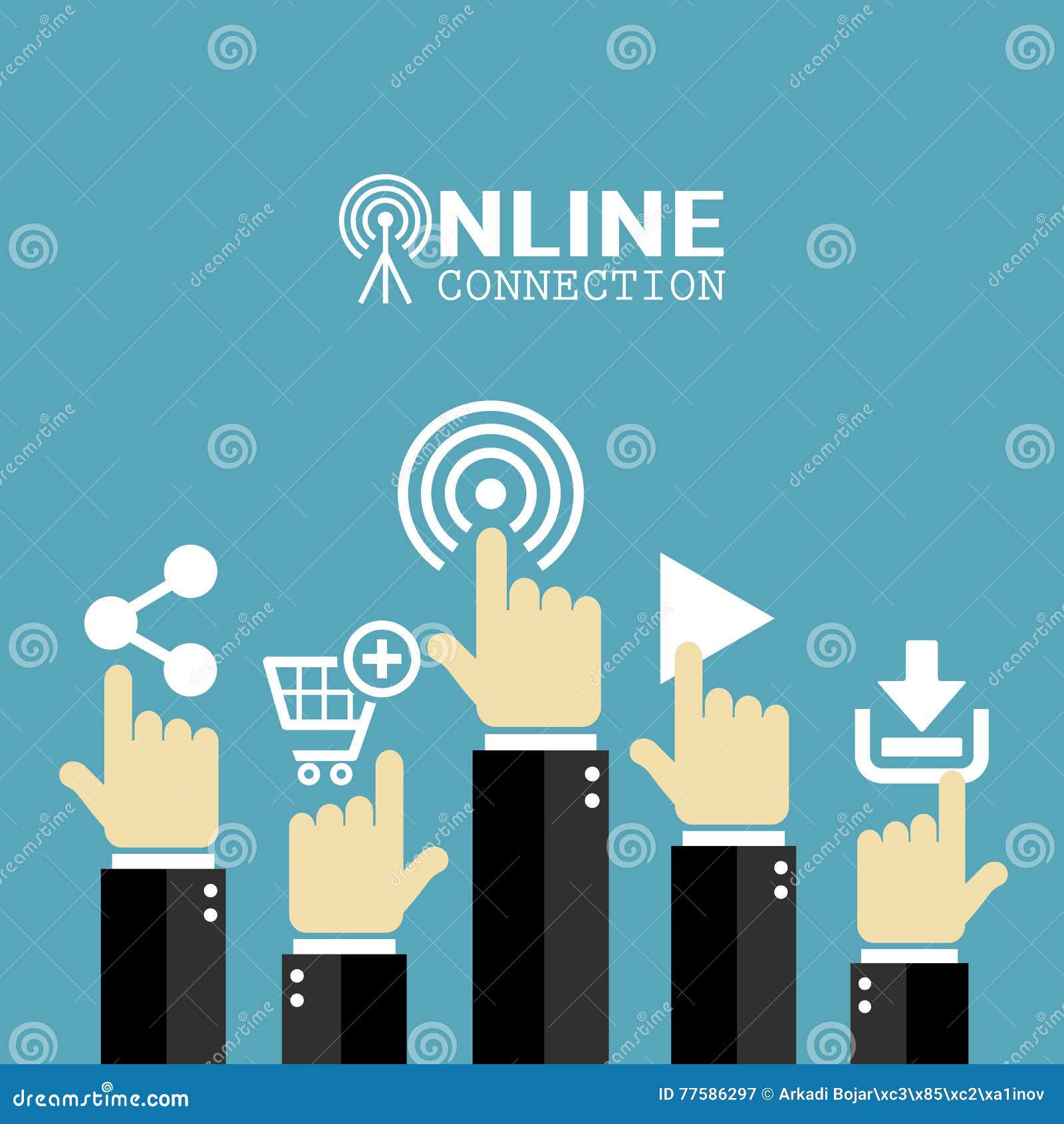 Stay connected poster stock vector. Illustration of market - 77586297