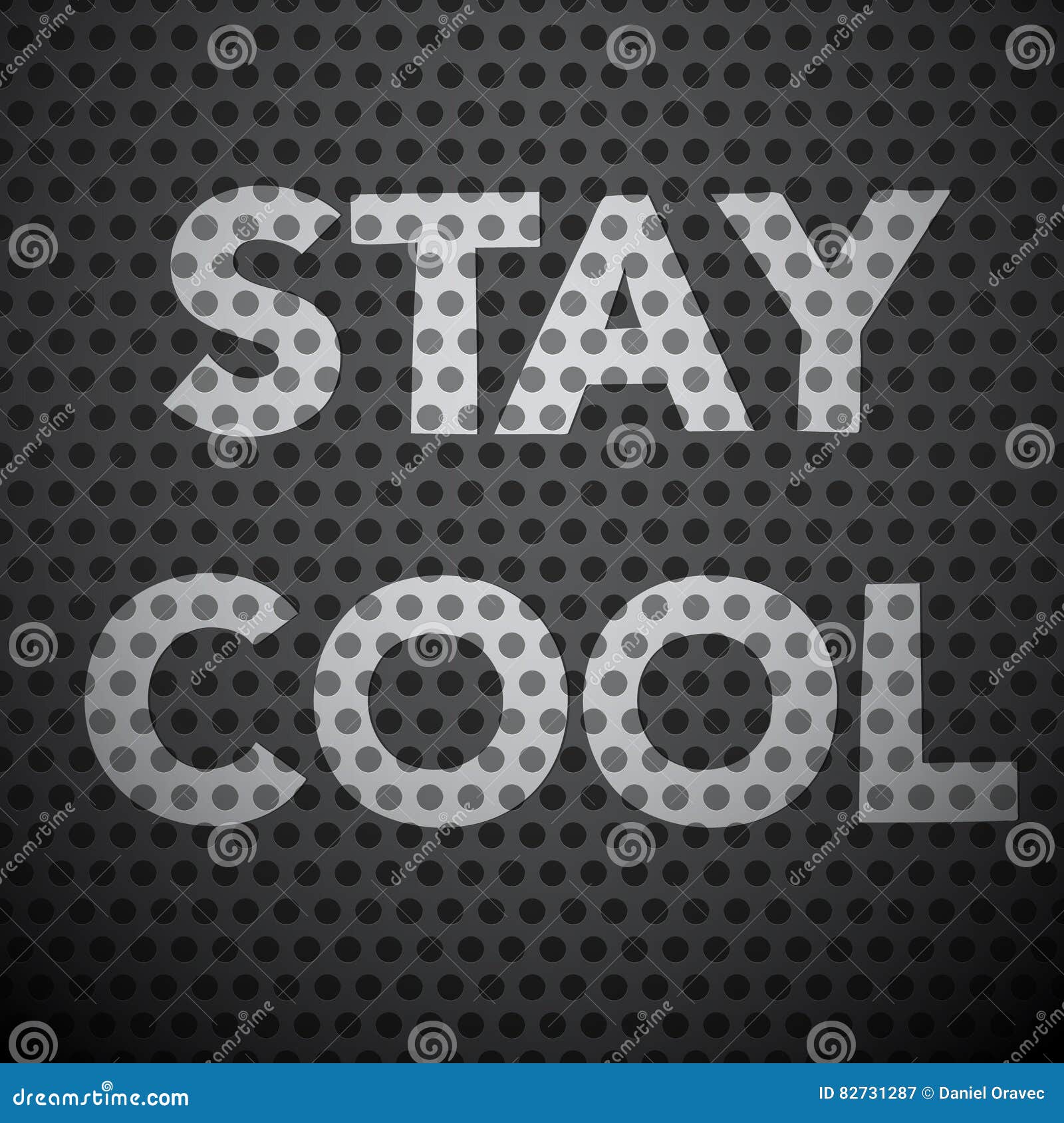 Stay Cool Slogan on Dark Steel Background Stock Vector - Illustration ...