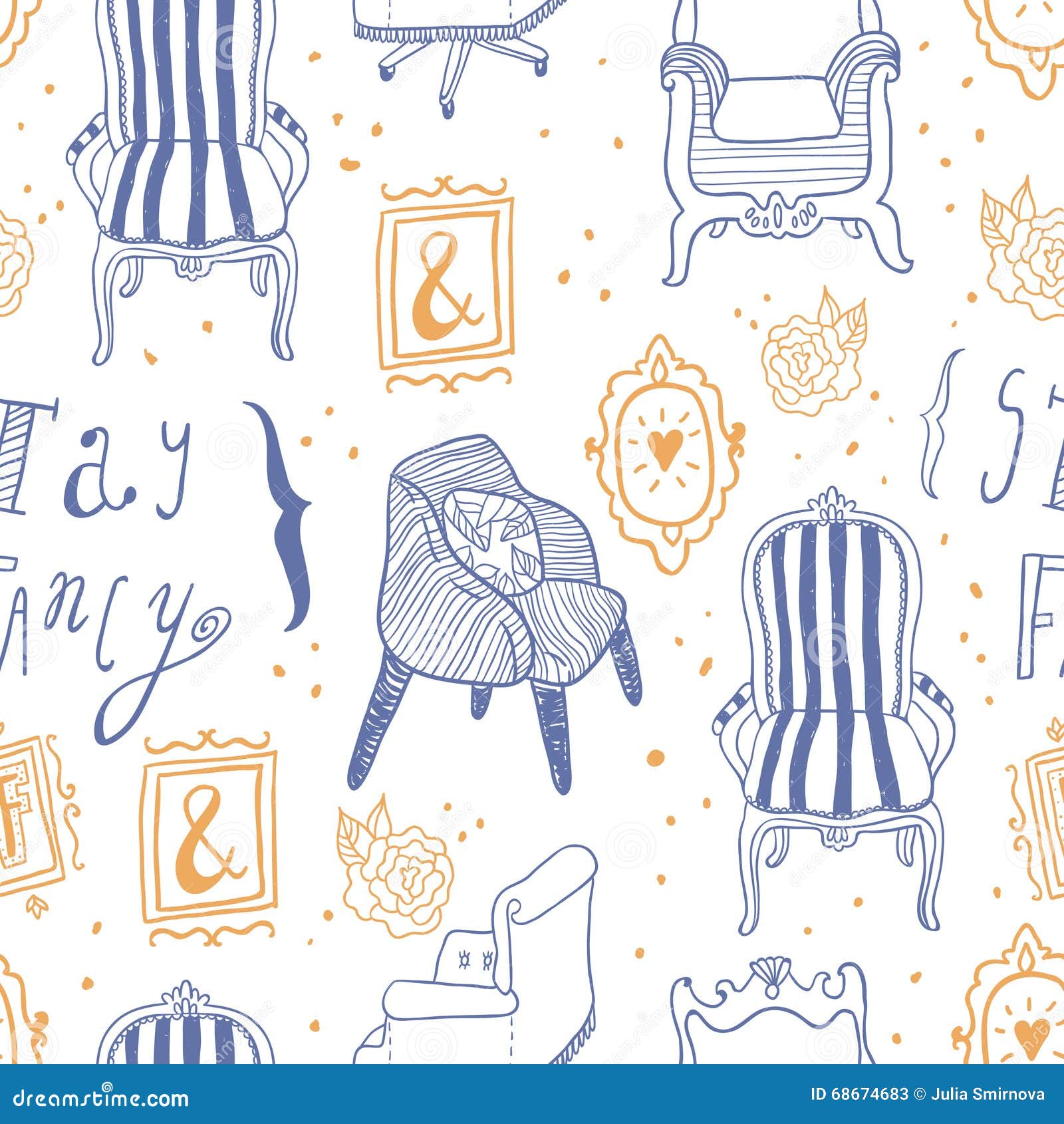 Stay Fancy Illustrations, Seamless Patterns Stock Illustration ...