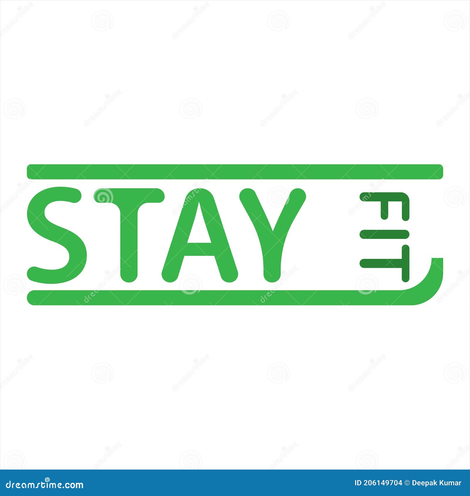 STAY fit text vector art stock vector. Illustration of activity - 206149704