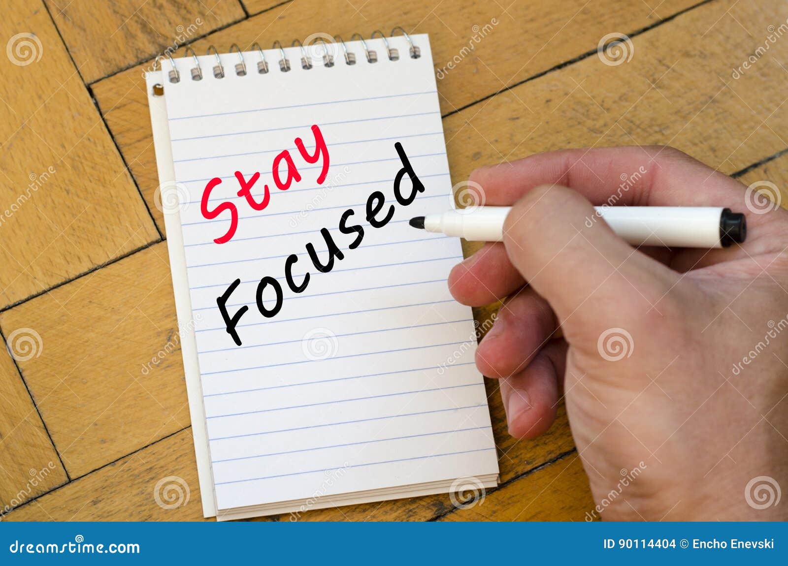 Stay Focused Concept on Notebook Stock Photo - Image of learn, motivate ...