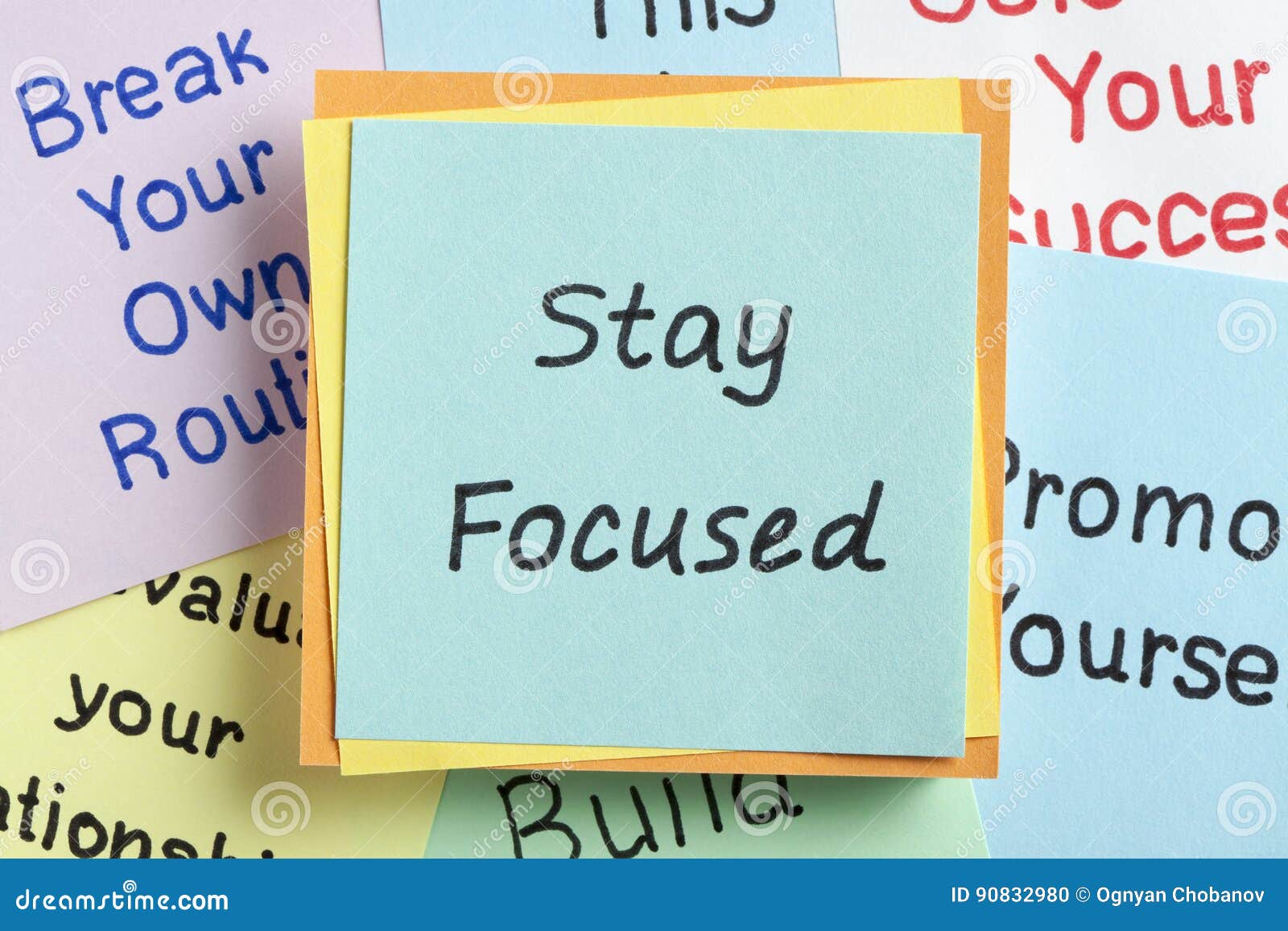 Stay Focused stock photo. Image of goal, handwritten - 90832980