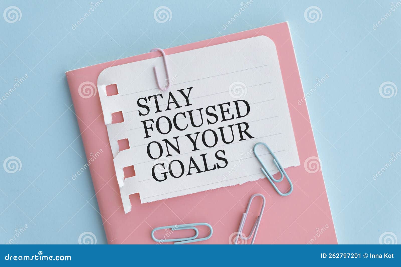 Stay Focused on Your Goals Text on Notebook and Pen. Stock Image ...