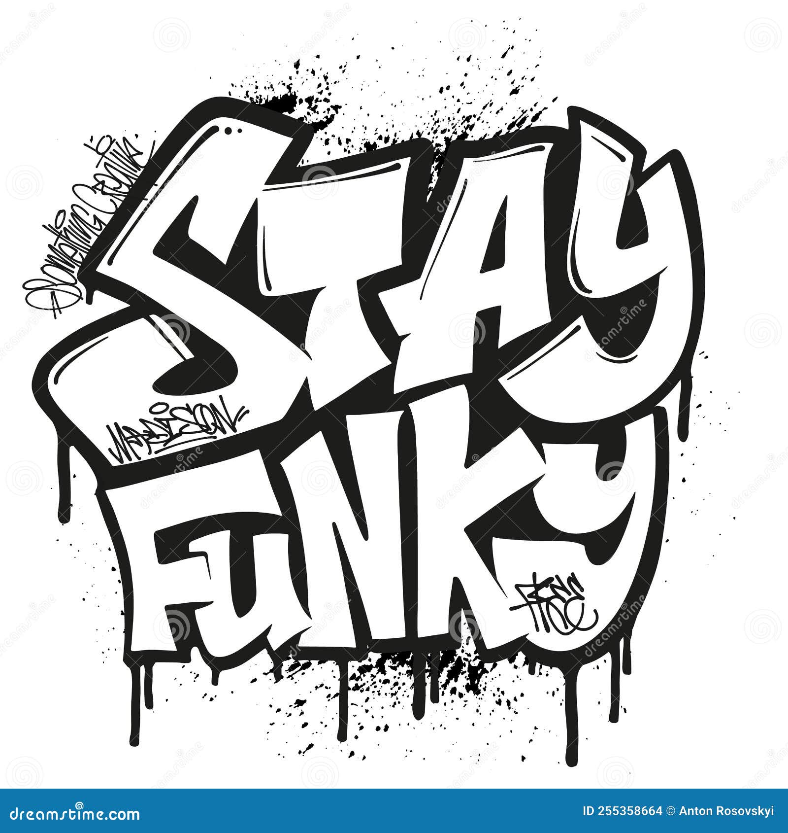 Funky Street Dancers Vector Icon Set | CartoonDealer.com #54658195