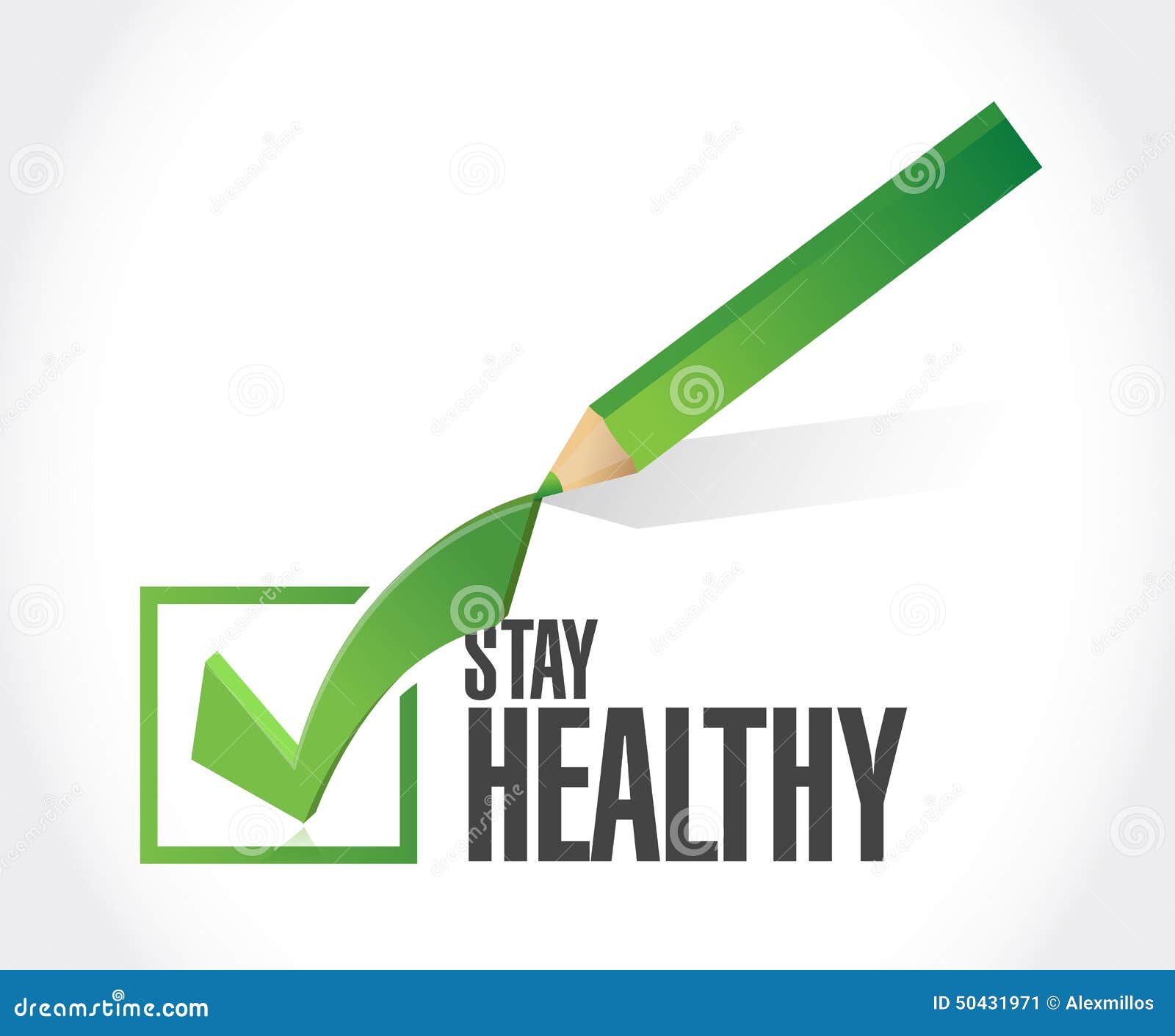 Stay Healthy Check Mark Illustration Design Stock Illustration ...