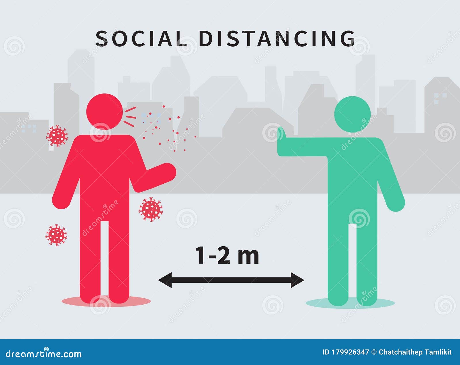 Social Distancing. Keep the 2 Meter Distance. Coronovirus Epidemic ...