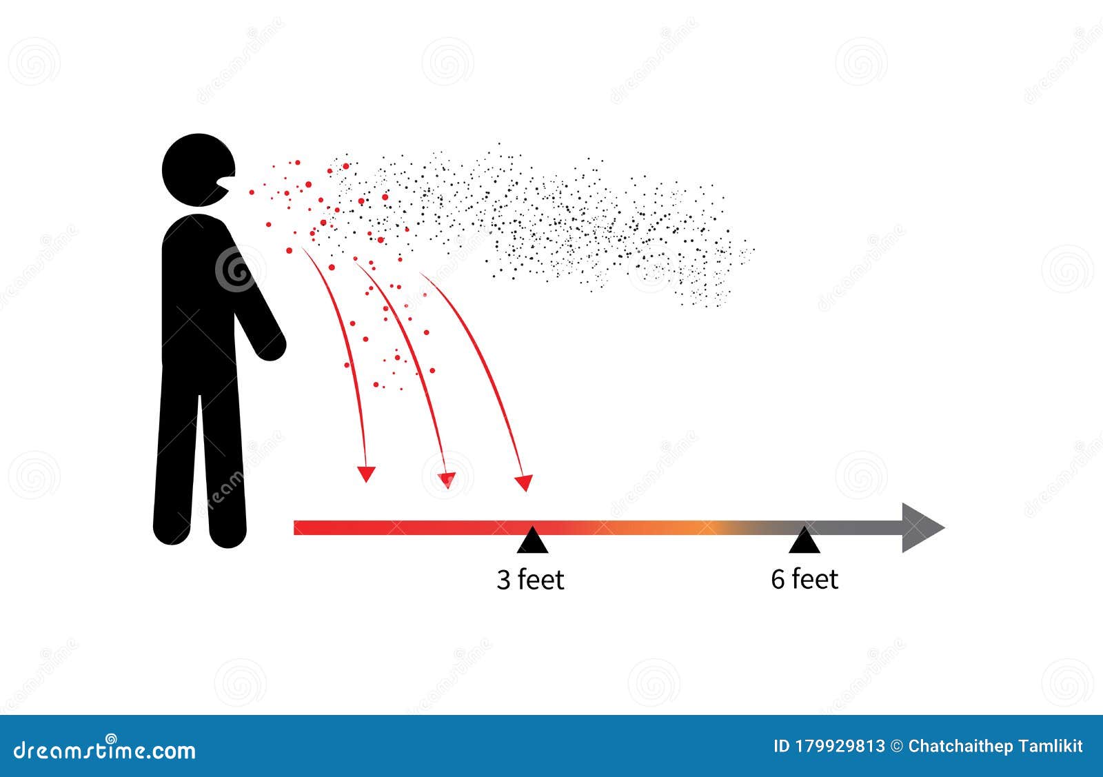 No Sneezing Or Coughing Into Hand Sign Black And White Cartoon Vector ...