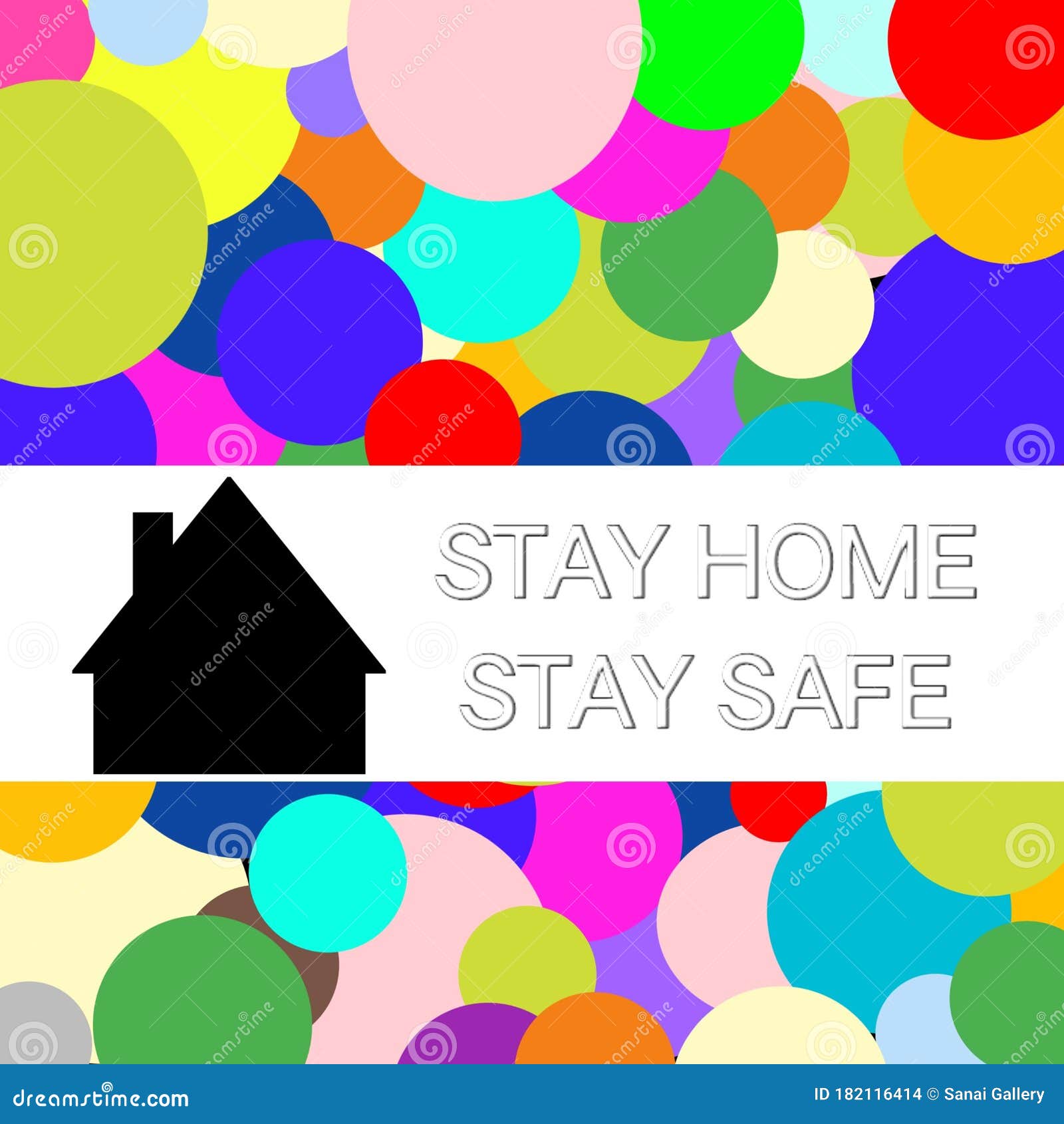 Stay Home Background Design Stock Illustration - Illustration of soil ...