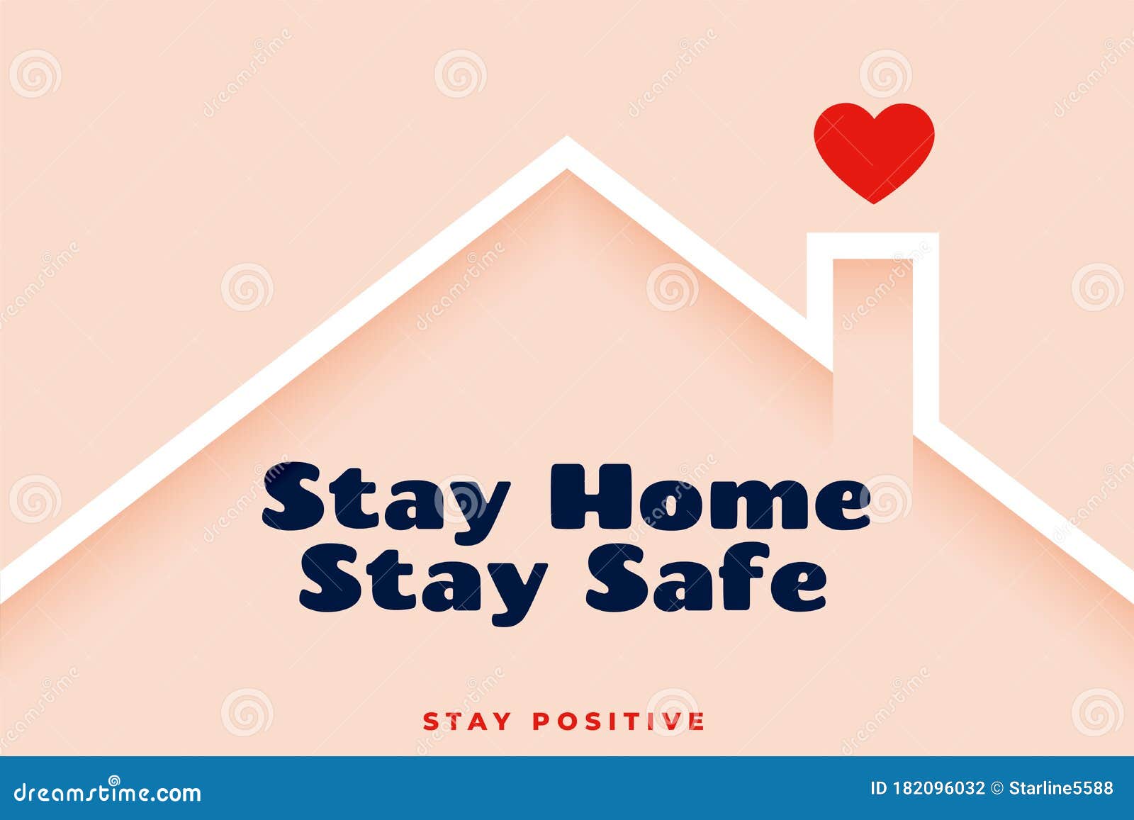 Stay Home Stay Safe Awareness Background Design Stock Vector ...