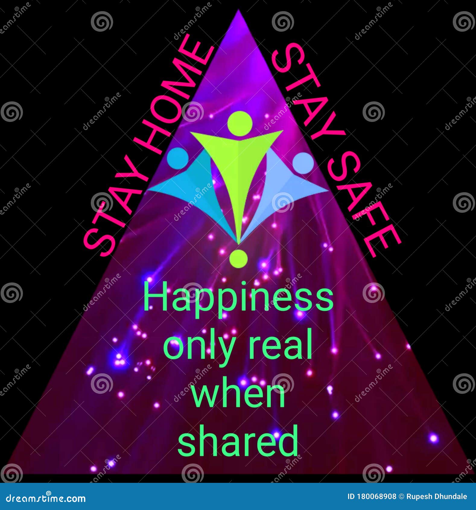 Stay home stay safe logo stock photo. Image of logo - 180068908