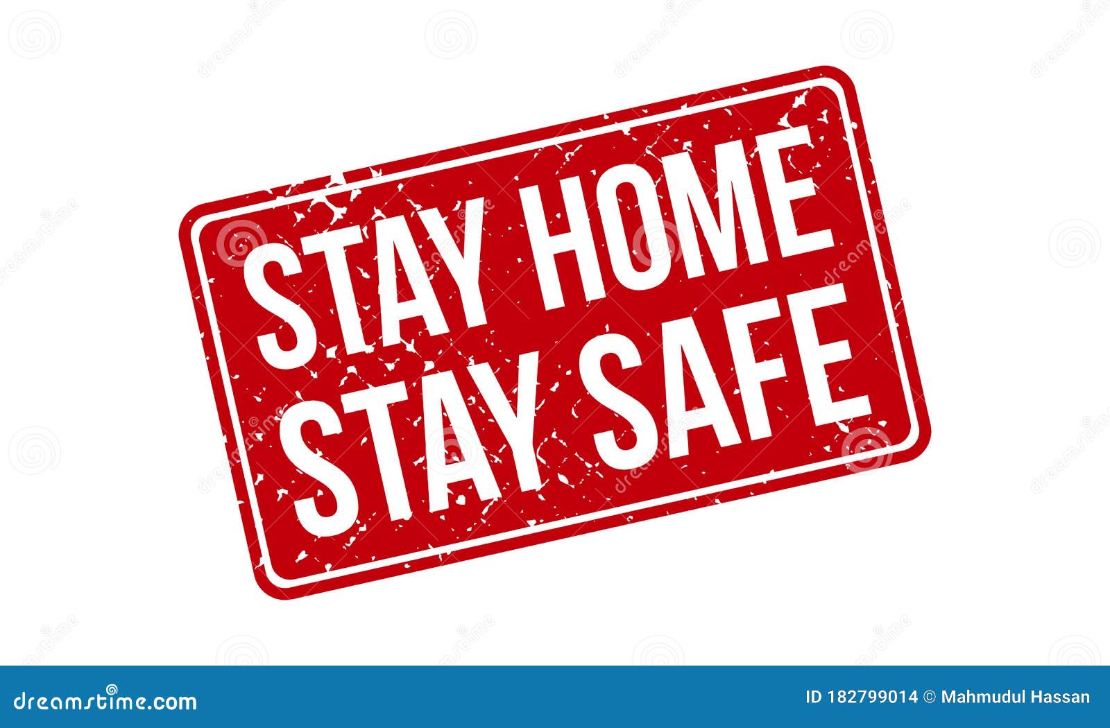Stay Home Stay Safe Rubber Stamp Red Stay Home Stay Safe Rubber Grunge