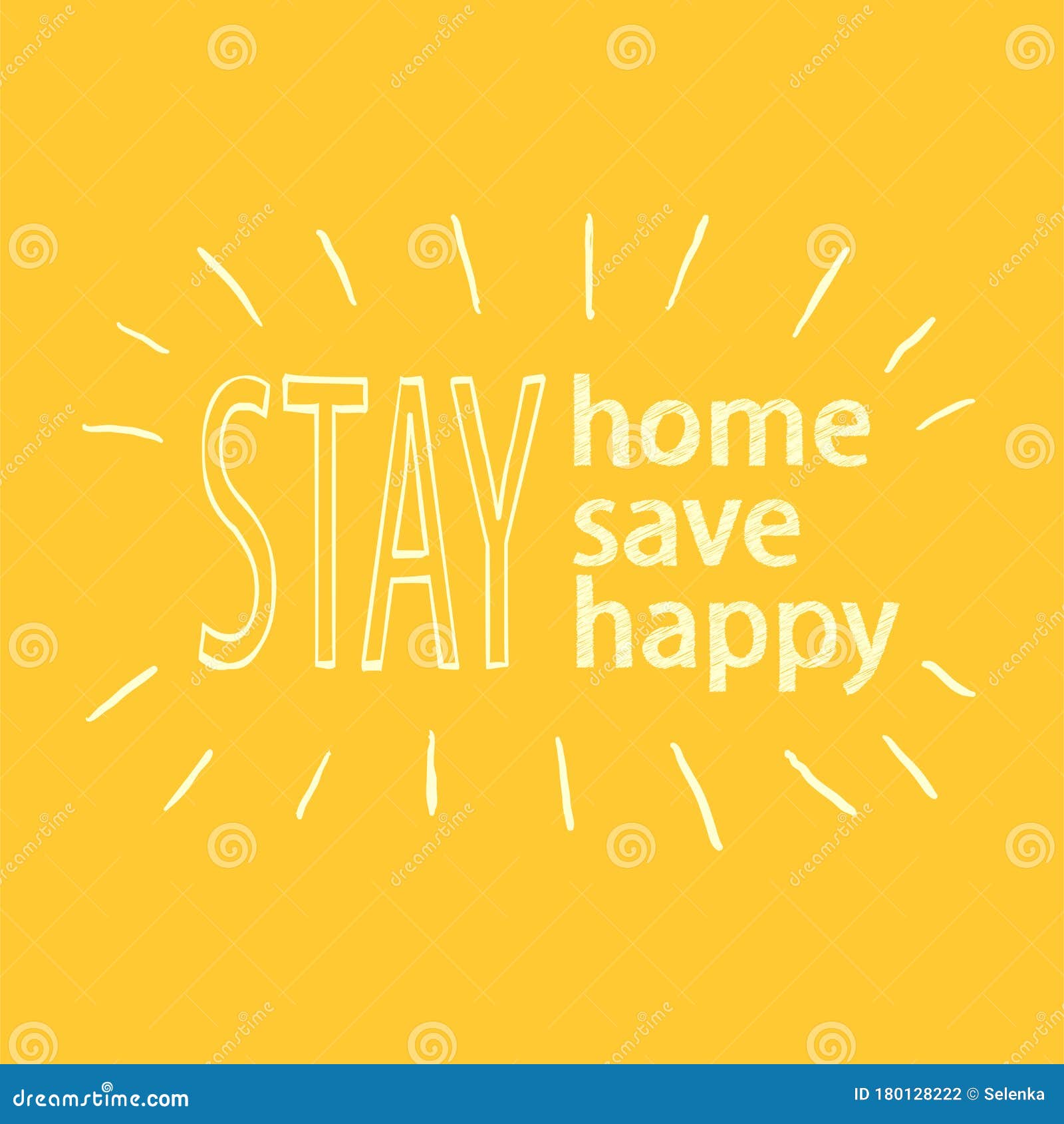 Stay Home, Save, Happy Poster Design Stock Vector - Illustration of ...