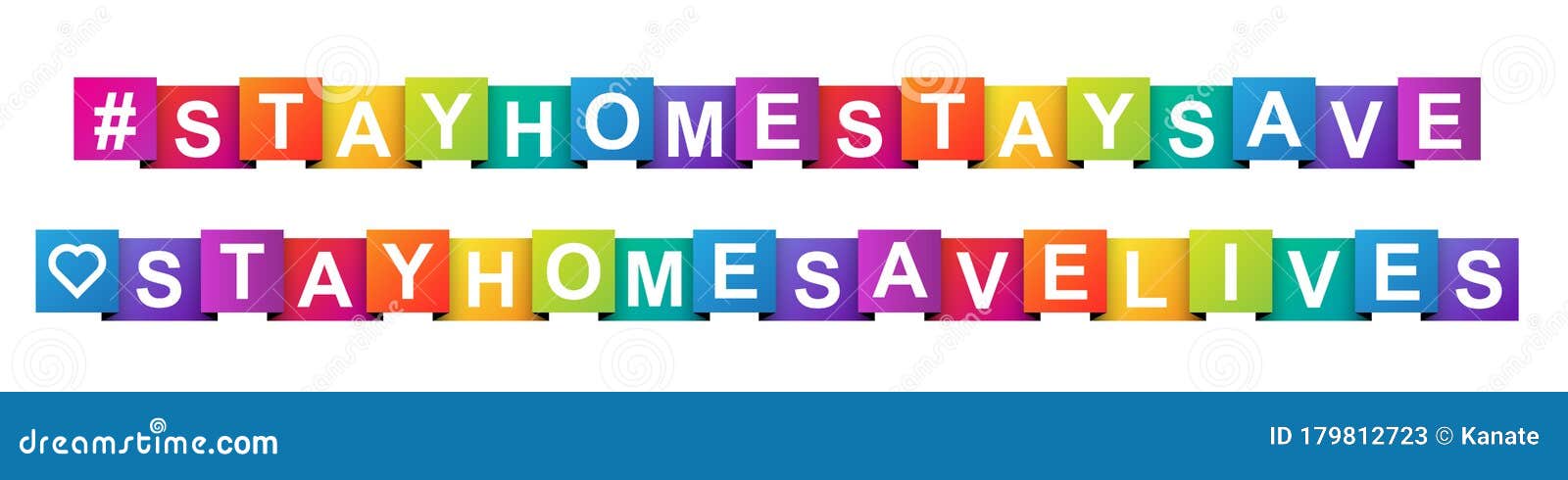 Stay Home Save Lives Paper Banner Stock Vector - Illustration of ...
