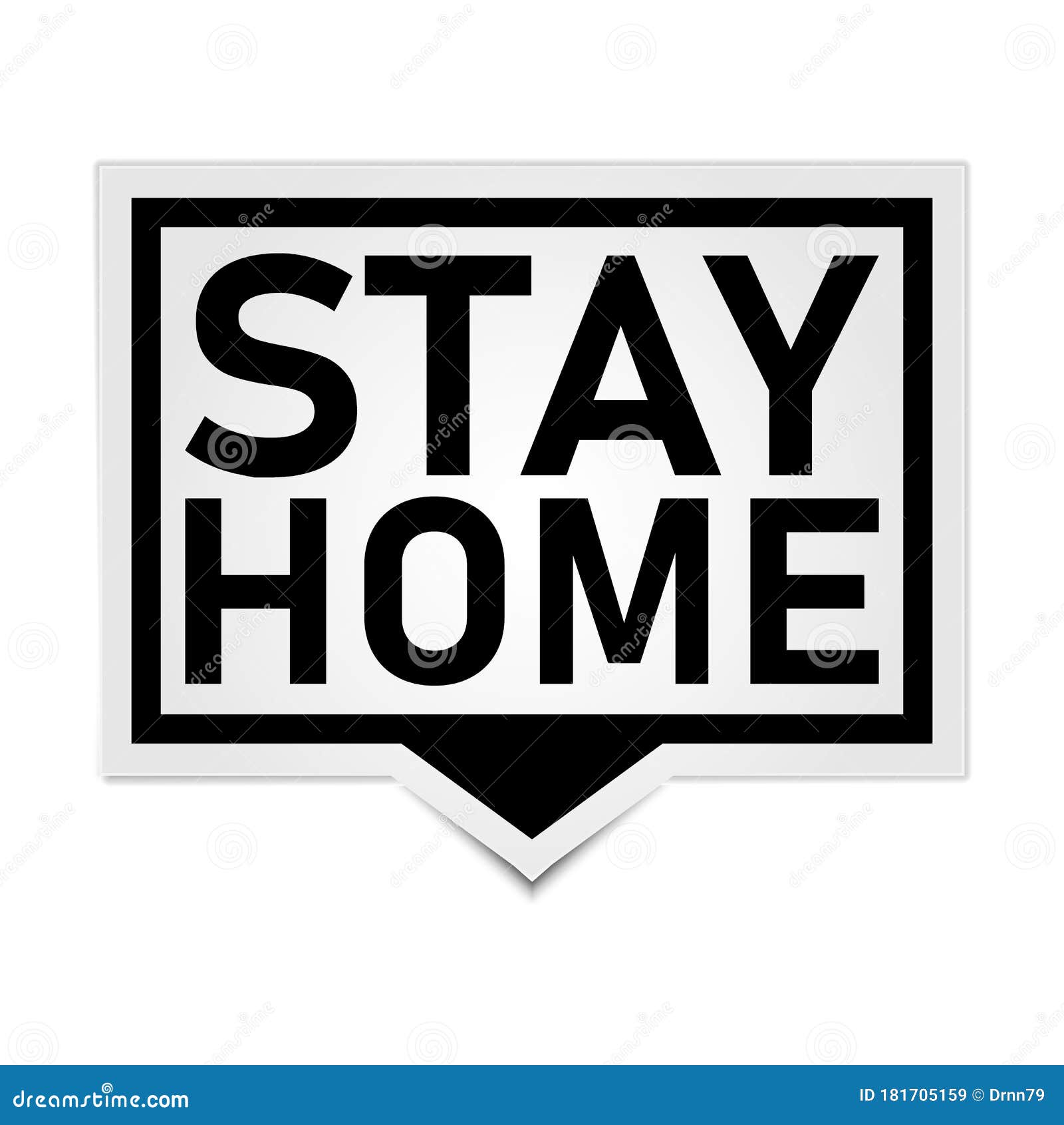 Stay Home, Home Sticker Badge, Symbol, Vector Illustration. Stock ...