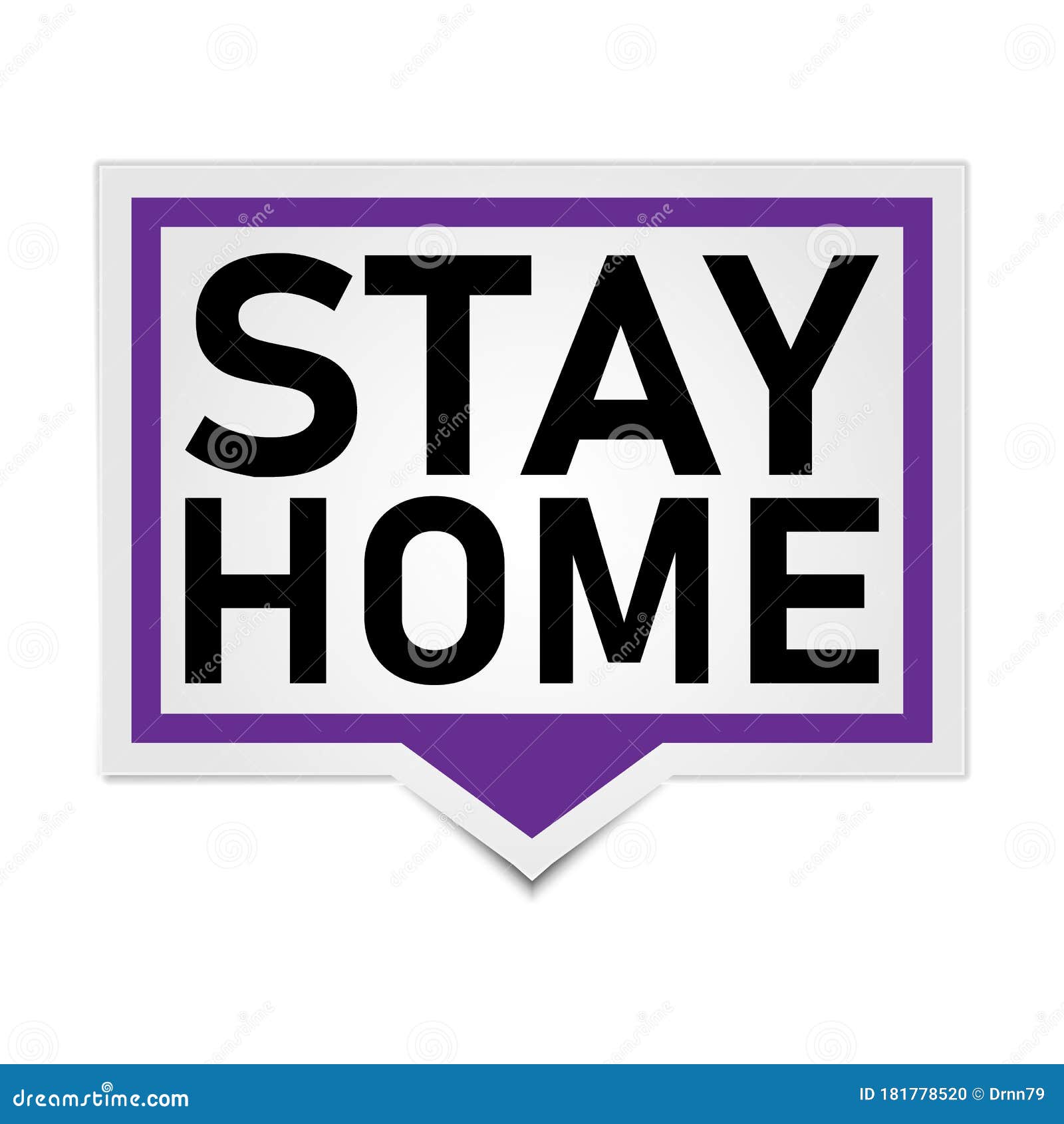 Stay Home, Home Sticker Badge, Symbol, Vector Illustration. Stock ...