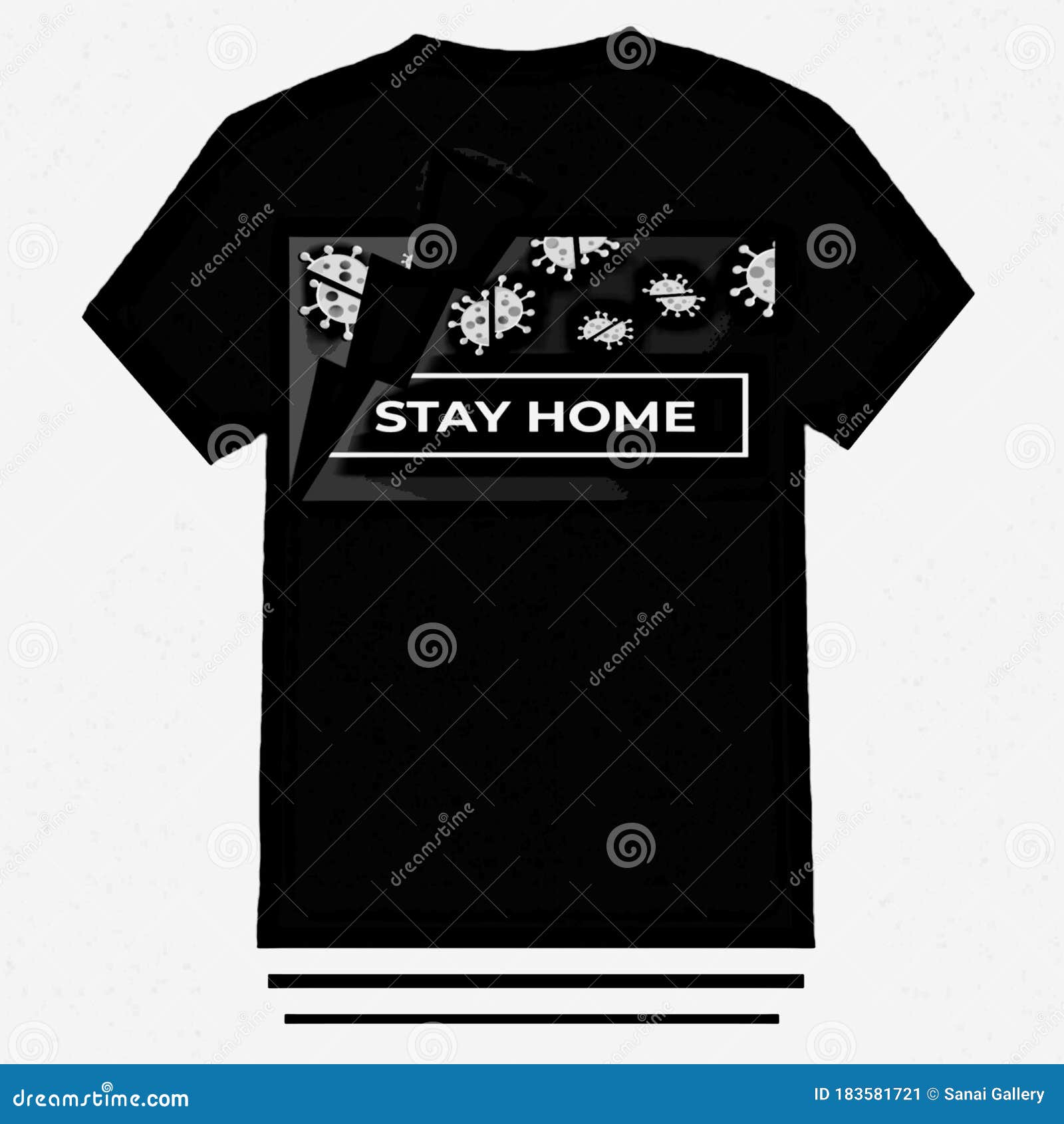 Stay Home T-shirt Design is Simple and Elegant Stock Image - Image of ...