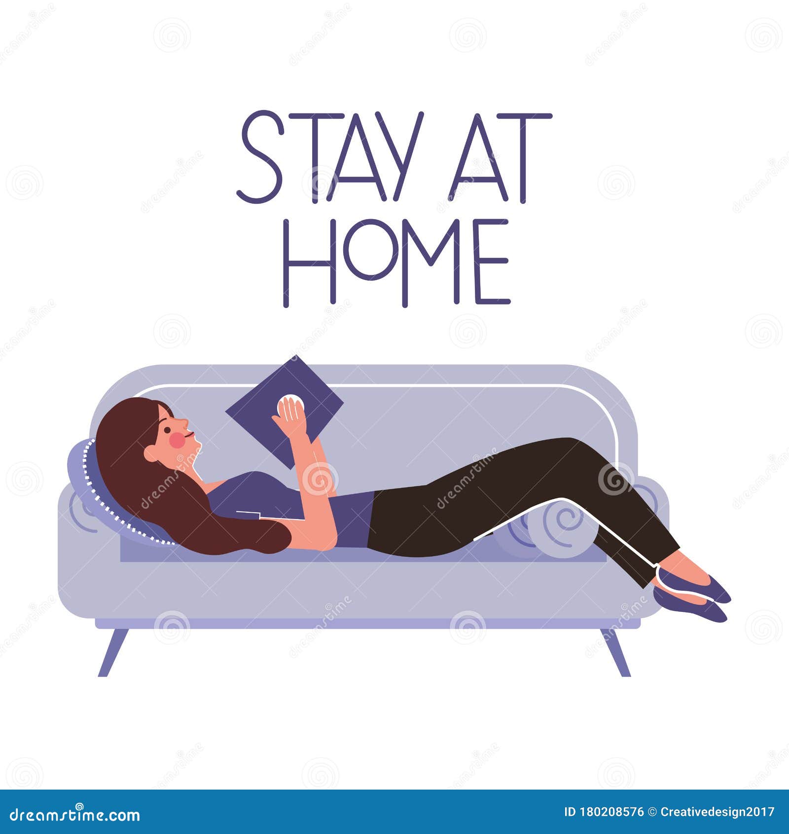 Stay home. vector stock vector. Illustration of quarantine - 180208576