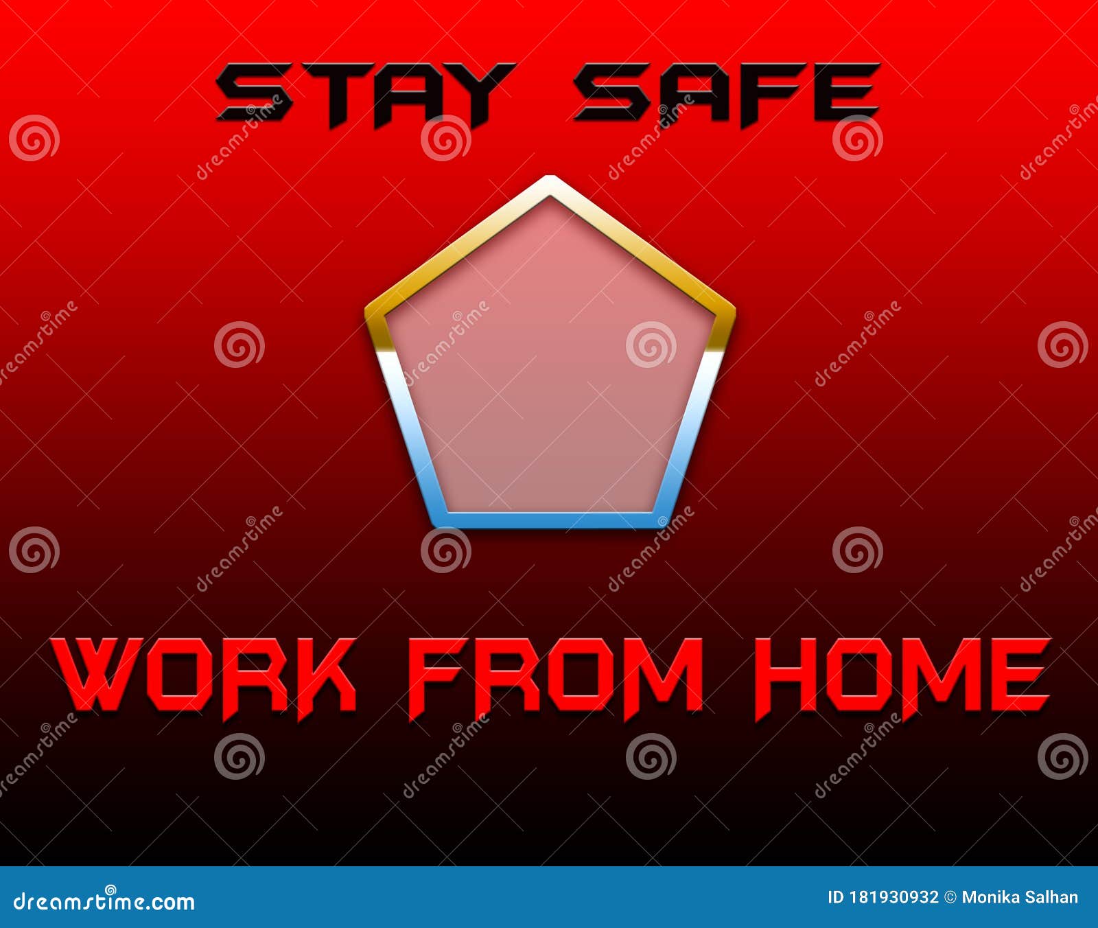 Stay at Home Stay Home Work from Home Stock Illustration - Illustration ...