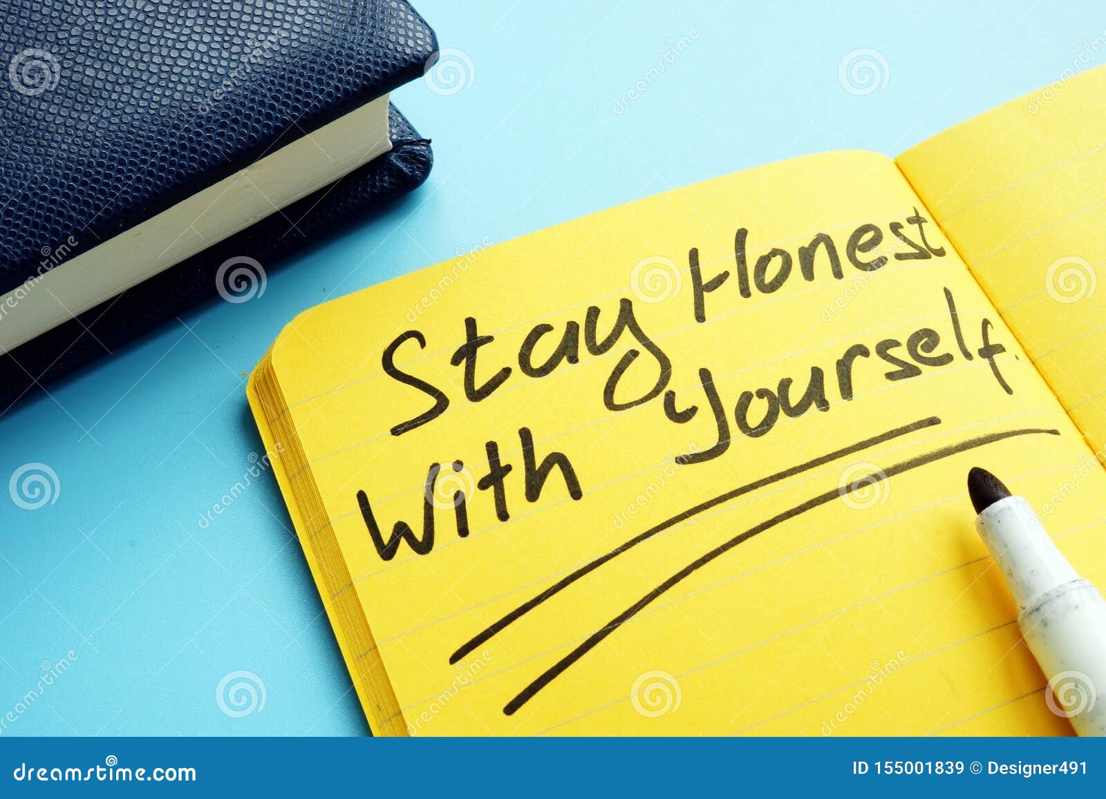 Stay Honest with Yourself Written on the Page Stock Image - Image of ...